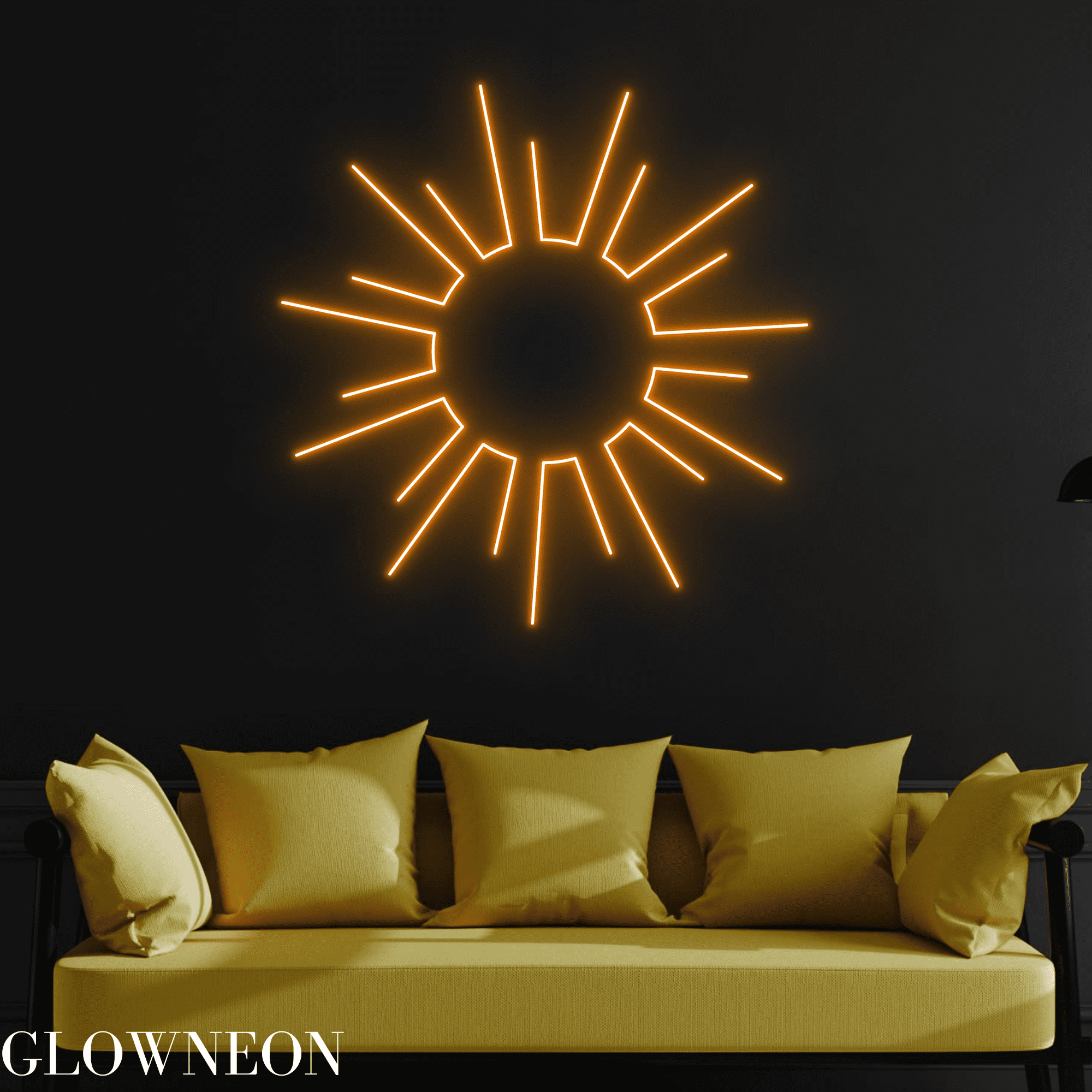 Glowneon Sun Neon Sign, Sun Light Led Sign, Sunrise Sunset Wall Art ...