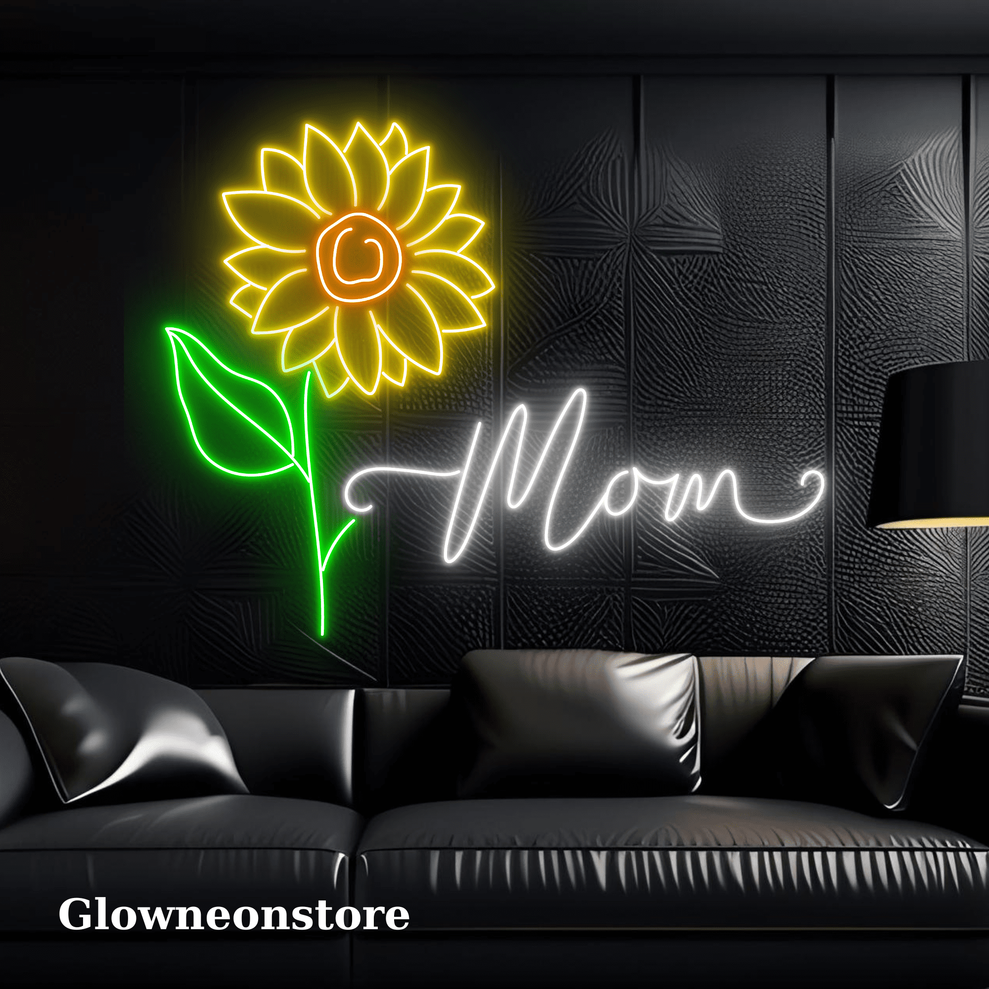 Glowneon Sunflower Mom Neon Light, Florist Led, Mother's Day Gifts ...