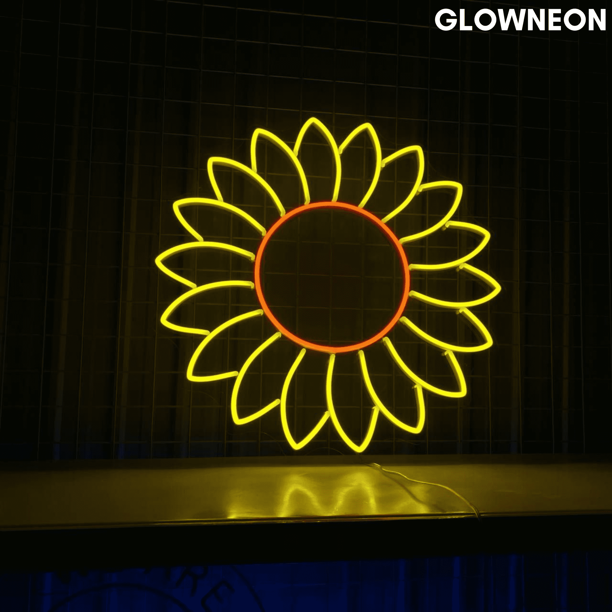 Glowneon Sunflower Neon Sign, Sunflower Led Sign, Flower Shop Decor ...