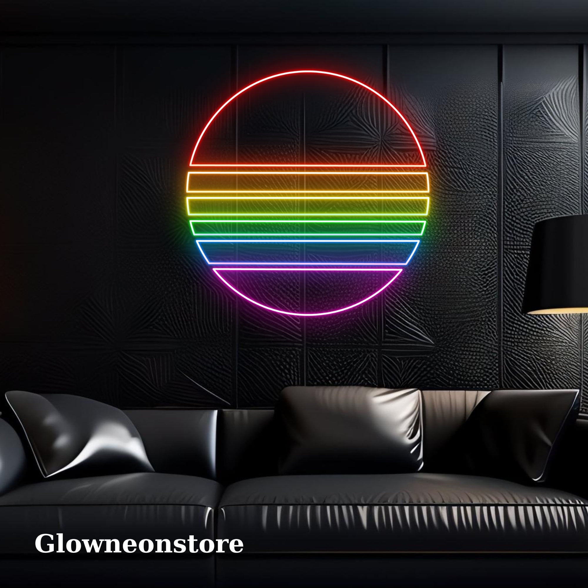 Glowneon Sunrise Lgbt Neon Sign, Sunset Lgbt Led Light, Handmade Sunset ...