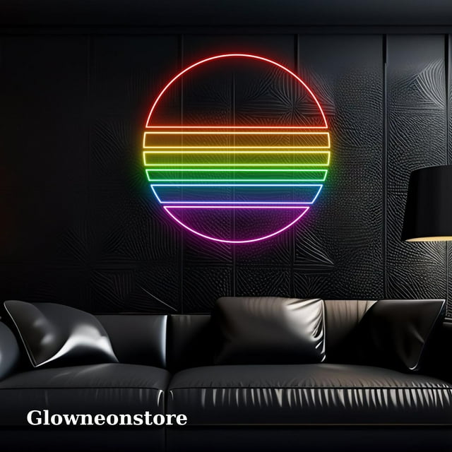 Glowneon Sunrise Lgbt Neon Sign, Sunset Lgbt Led Light, Handmade Sunset ...