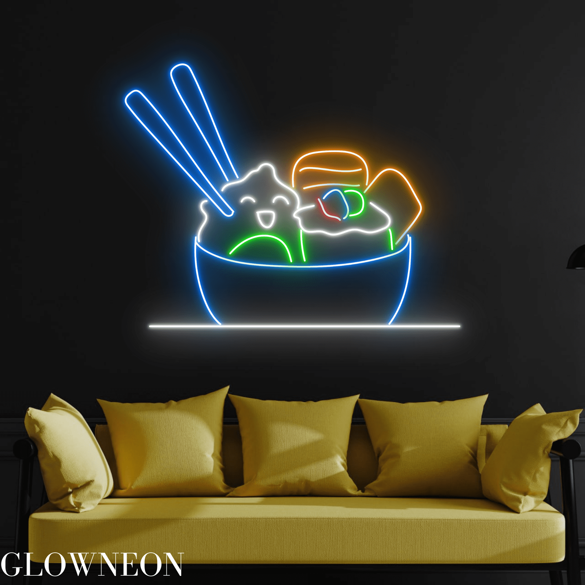 Glowneon Sushi And Meat Neon Sign, Sushi Led Sign, Japan Sushi Decor ...