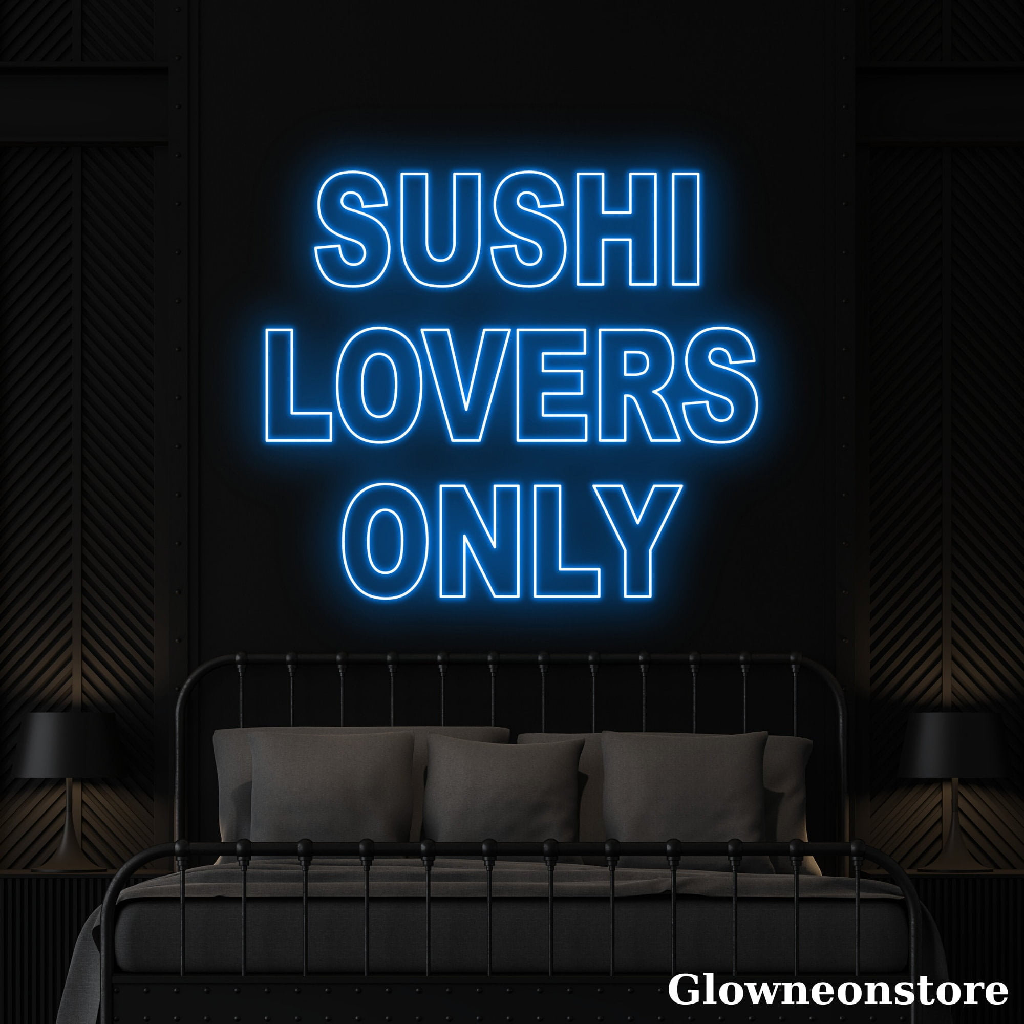 Glowneon Sushi Lovers Only Neon Sign, Sushi Lovers Only Led Sign, Welcome Open Japanese Food ...