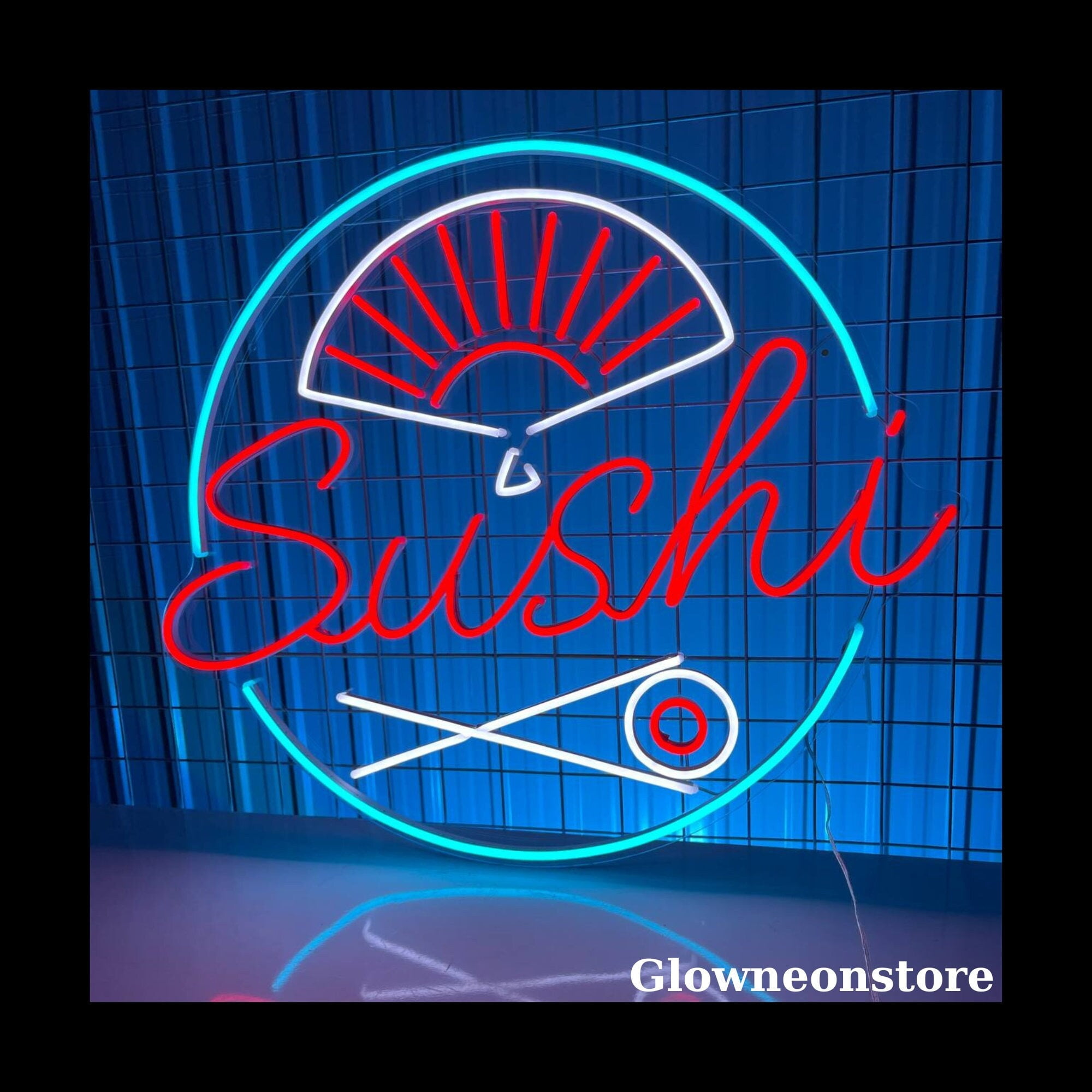 Glowneon Sushi Neon Sign, Sushi Led Sign, Japanese Food Sign, Kitchen ...