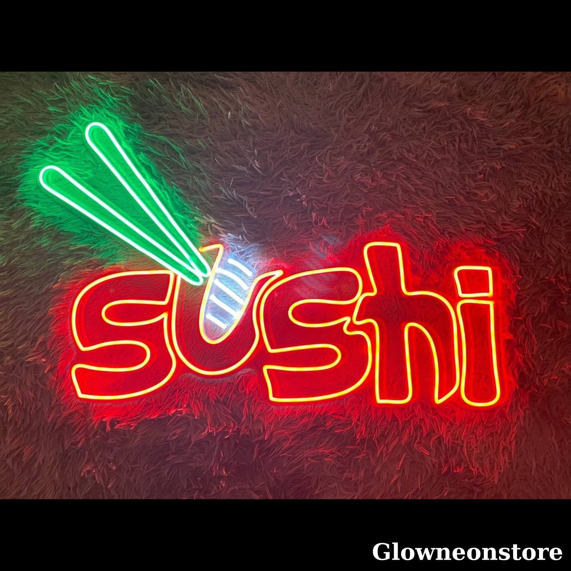 Glowneon Sushi Neon Sign, Sushi Led Sign, Sushi Sign, Japanese Food ...