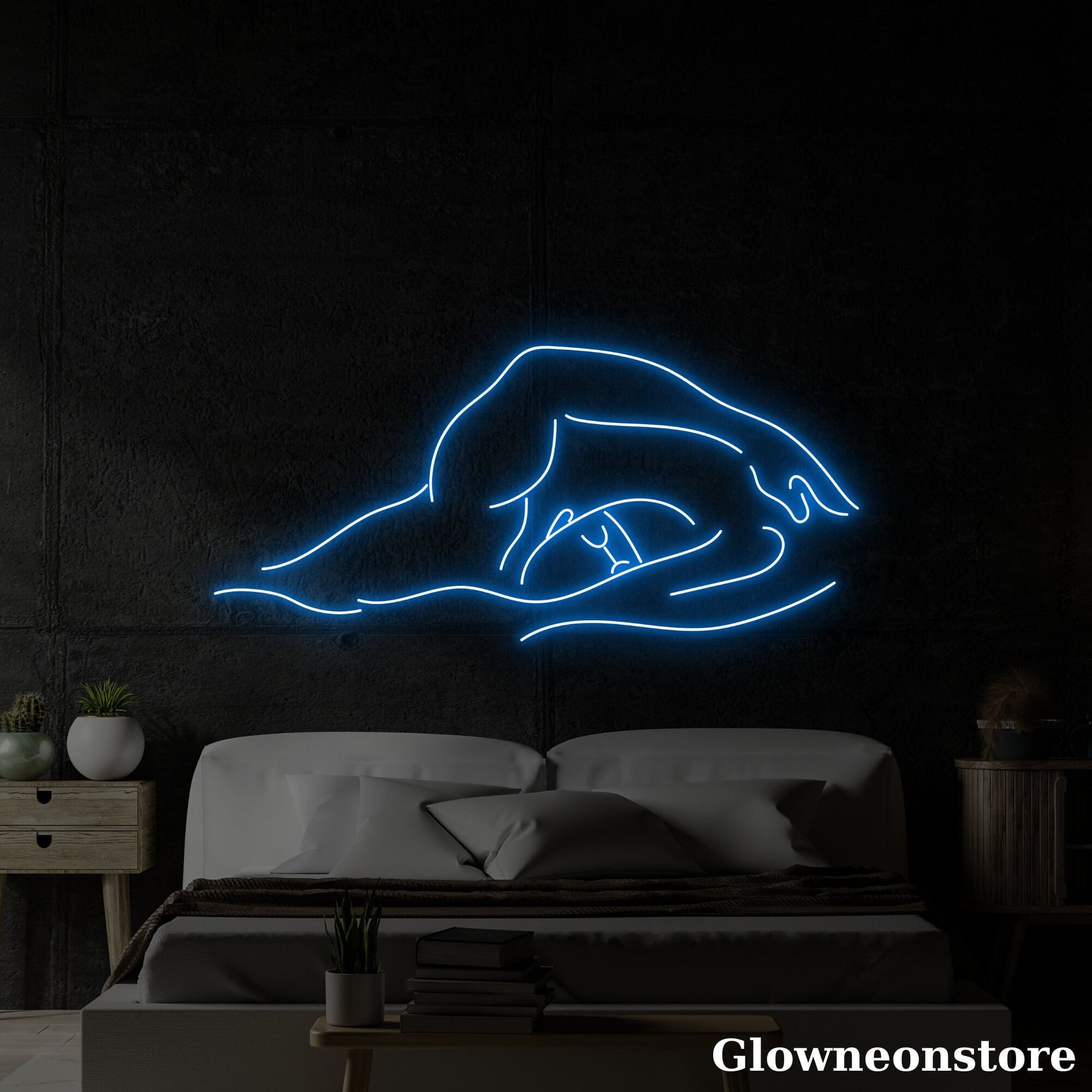 Glowneon Swimming Man Neon Sign, Swimming Led Sign, Swimmer Room Decor ...