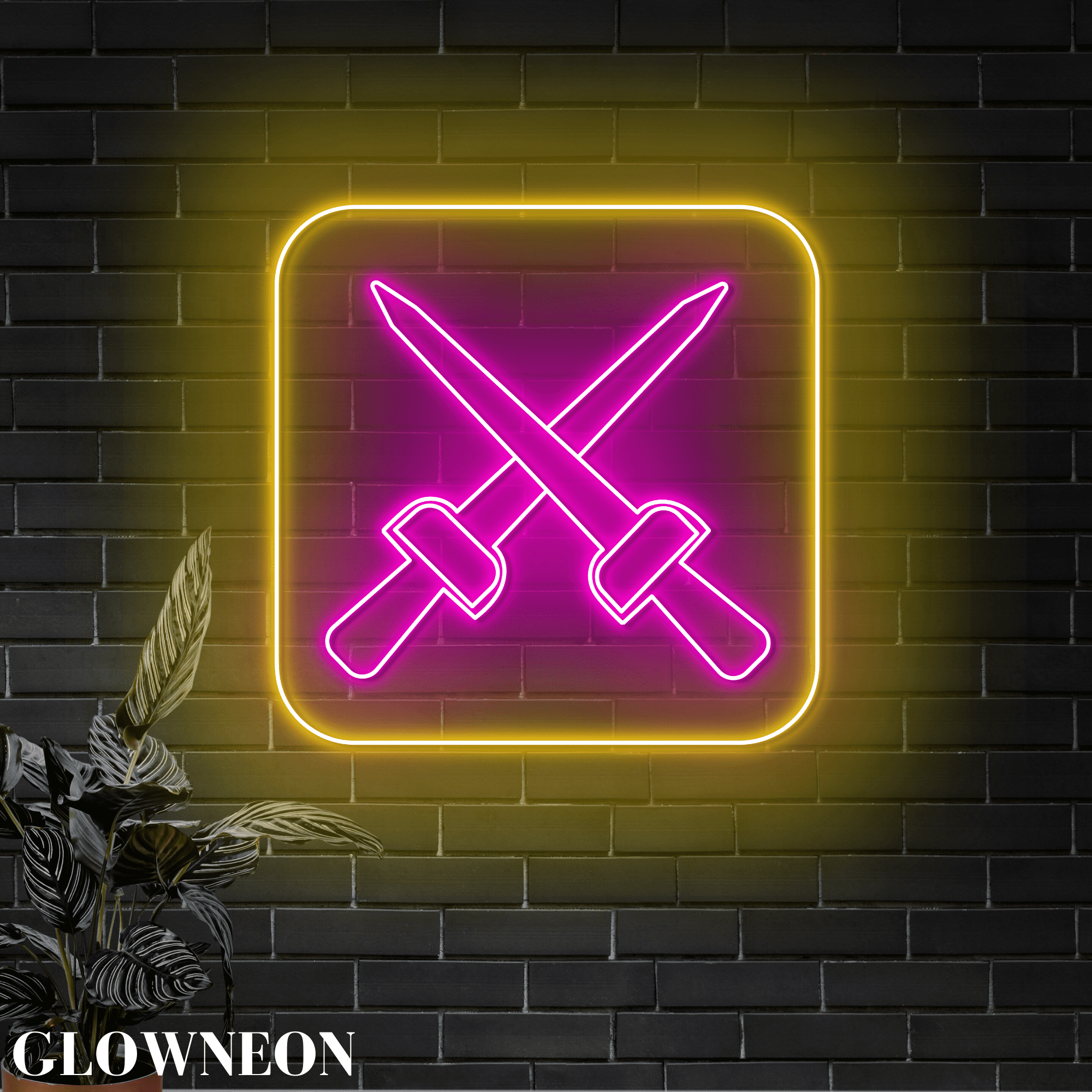 Glowneon Sword Led Neon Sign For Fencing Club Decor, Fencing Wall Art ...