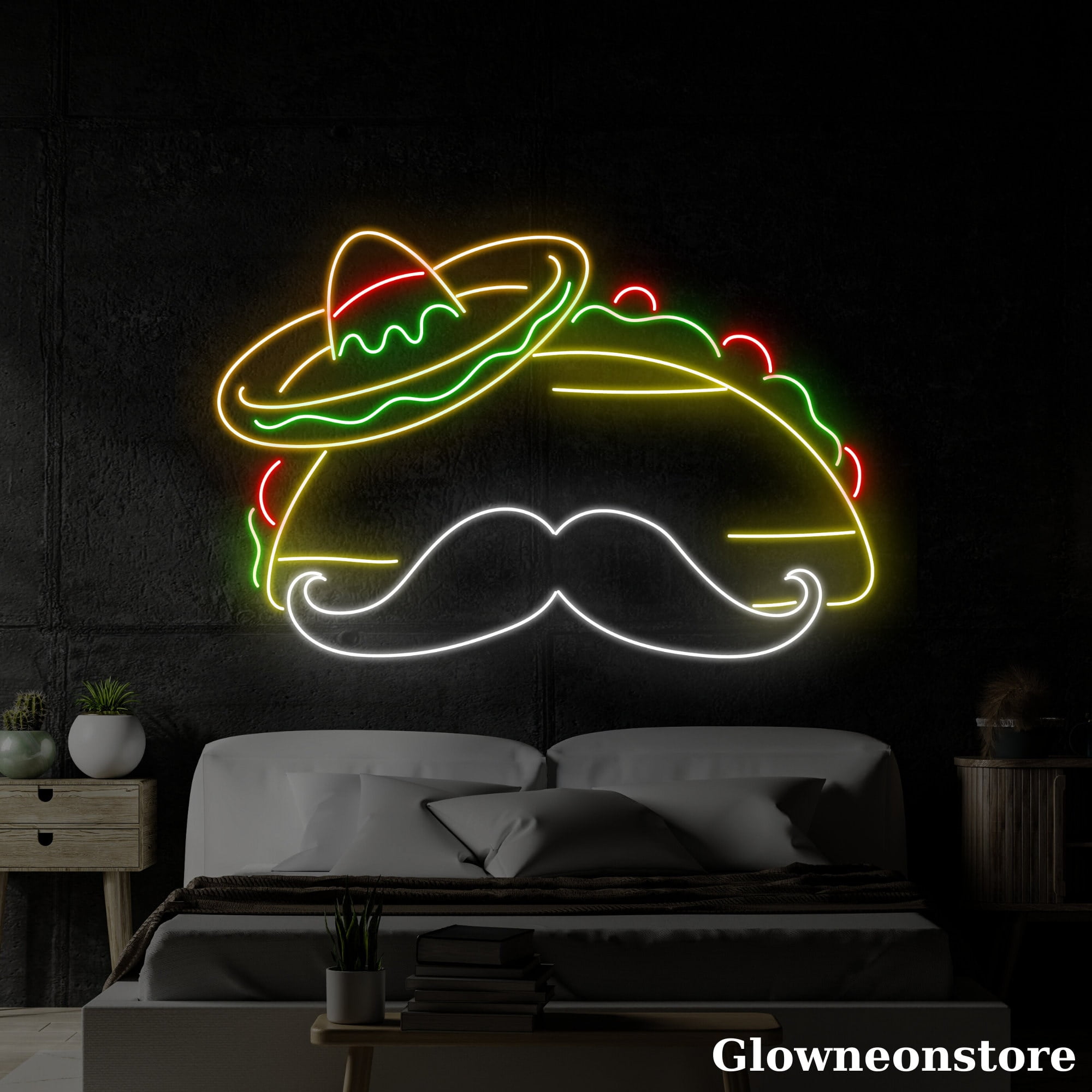 Glowneon Tacos Neon Sign, Tacos Led Sign, Welcome Open Mexican Food ...