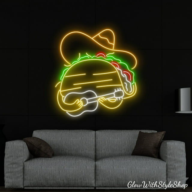 Glowneon Tacos Rope Skipping Neon Sign, Taco Neon Sign, Tacos Led Light ...