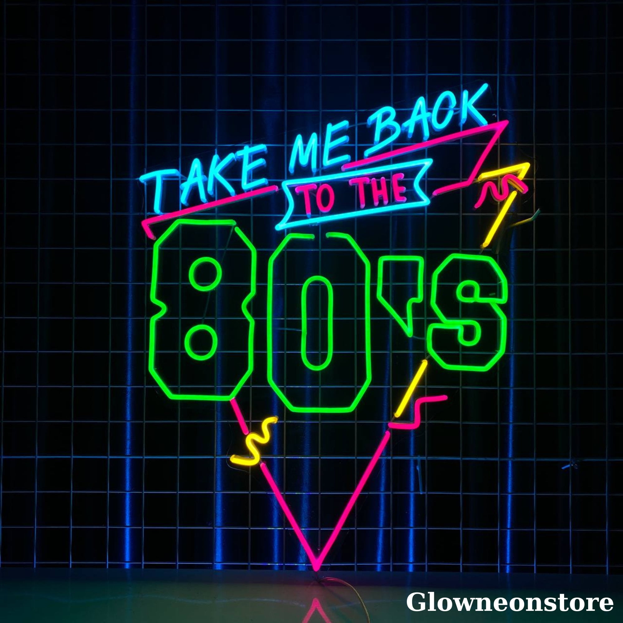 Glowneon Take Me Back To the 80's Neon Sign, 80's Led Sign, Custom Open ...