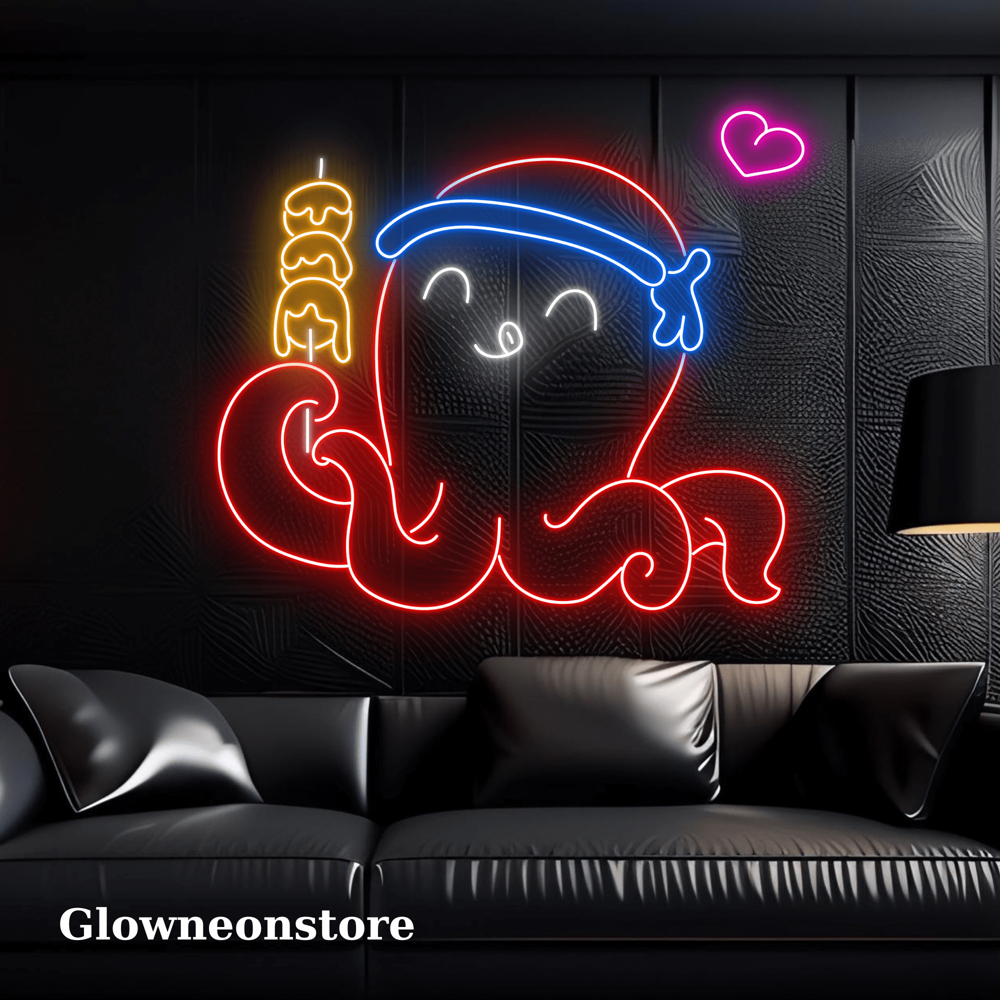Glowneon Takoyaki Octopus Neon Sign, Japanese Takoyaki Ball Led Light ...