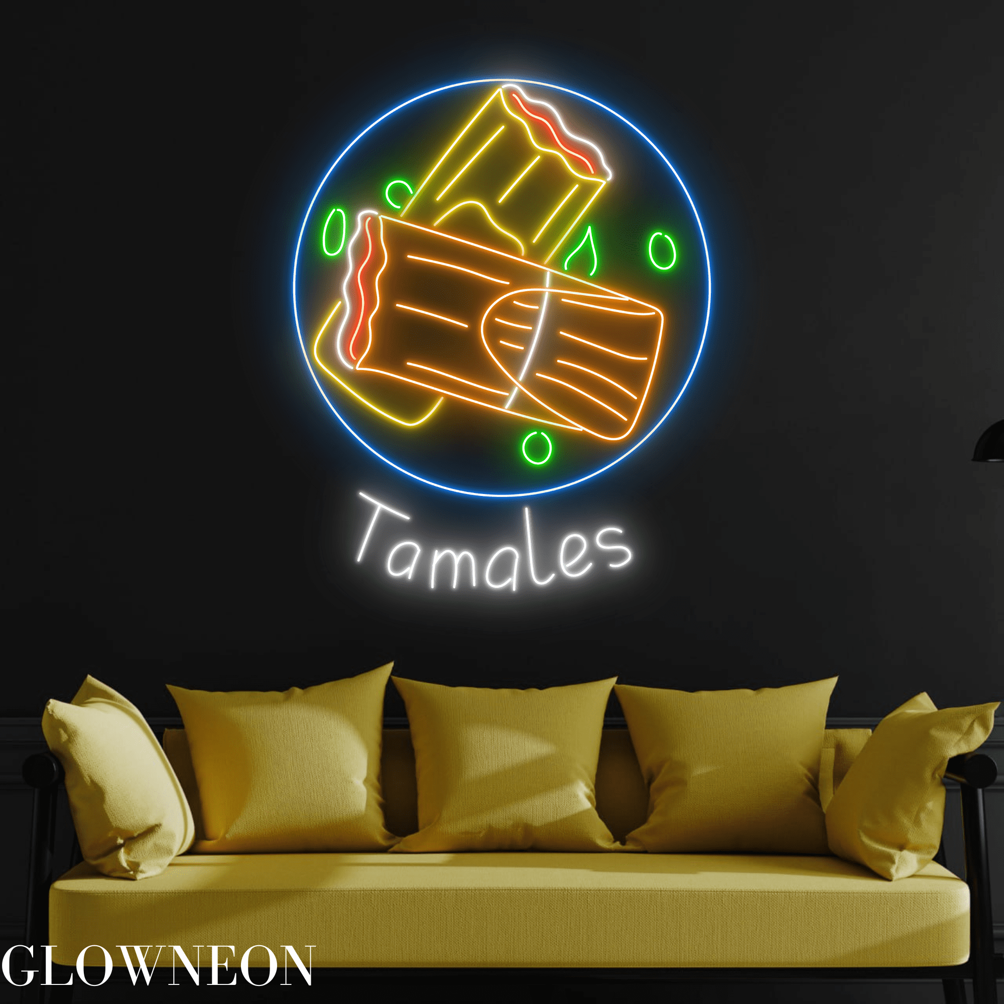 Glowneon Tamales Neon Sign, Mexican Tamale Led Sign, Tamales Decor ...