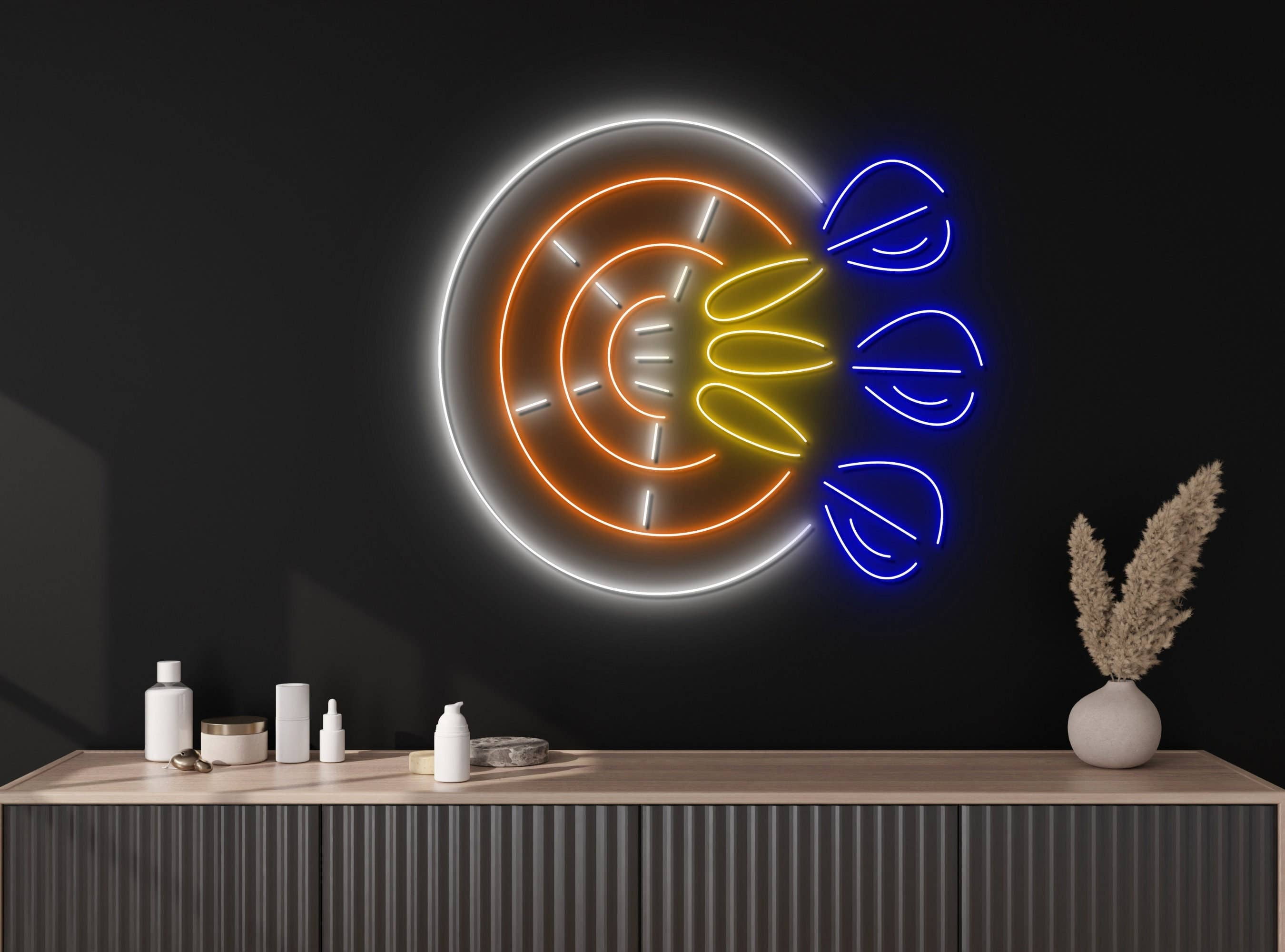 Glowneon Target Dart Neon Sign, Man Cave GameRoom Wall Decor - Walmart.com