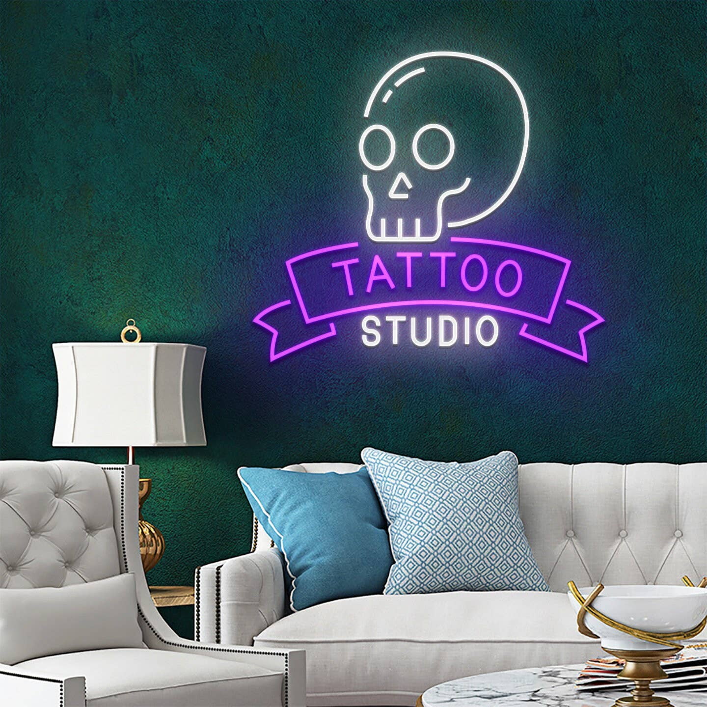 Glowneon Tattoo Neon Sign, Tattoo Shop Studio LED Light Wall Decor ...