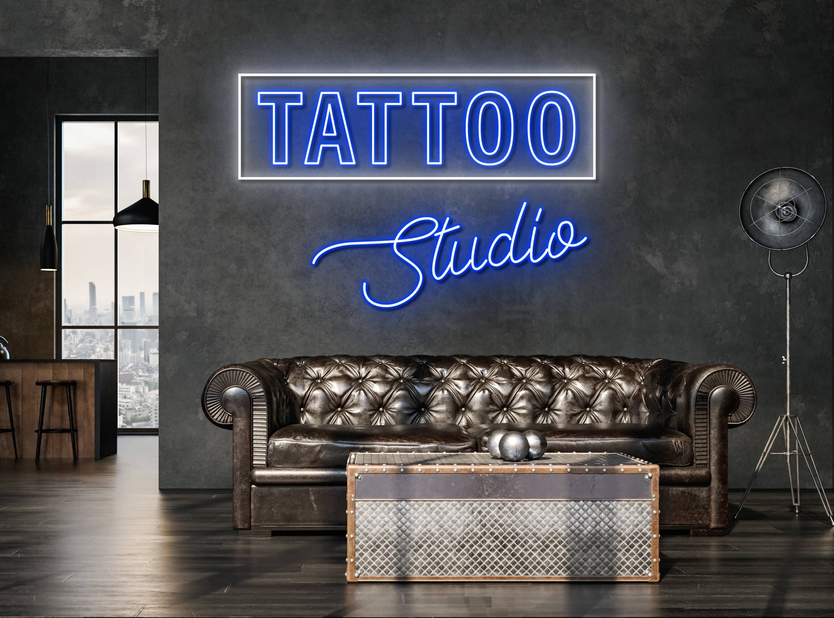 Glowneon Tattoo Piercing Shop Studio Neon Sign, Tattoo LED Wall Decor ...