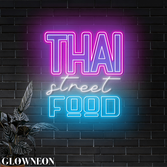 Glowneon Thai Street Food Neon Light Up, Thai Restaurant Led Wall Art ...