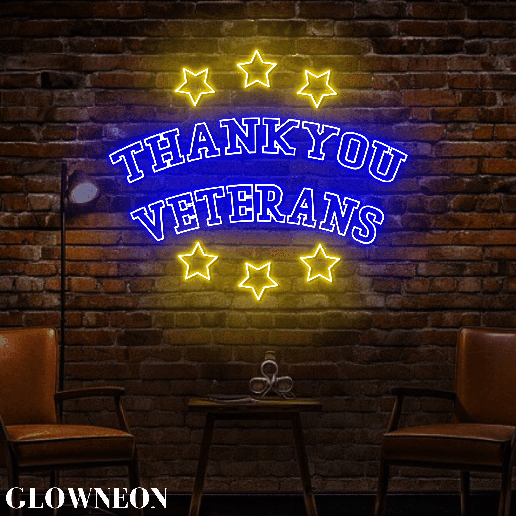 Glowneon Thank You Veterans Led Neon Sign, Happy Veteran Day Wall Art - Walmart.com