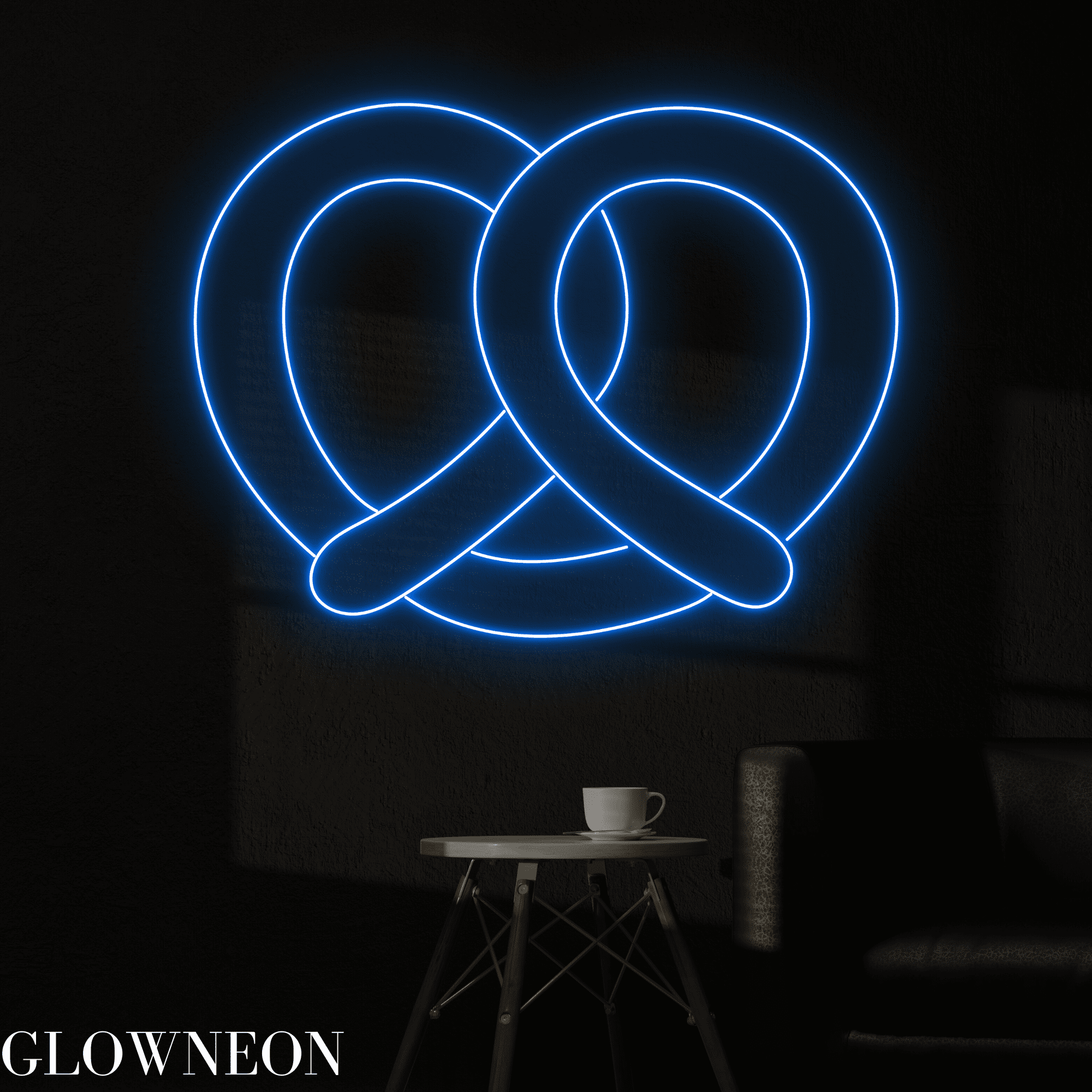 Glowneon The Pretzel Bakery Neon Sign, Pretzel Led Sign, Bakery Sign ...