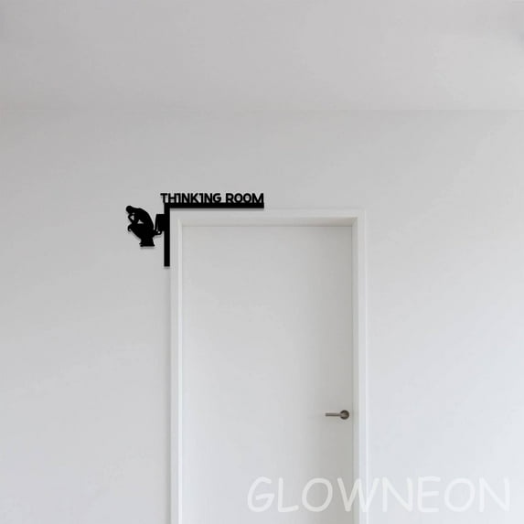 Glowneon Thinking Room Metal Sign For Humour Toilet Door Corner Decor ...