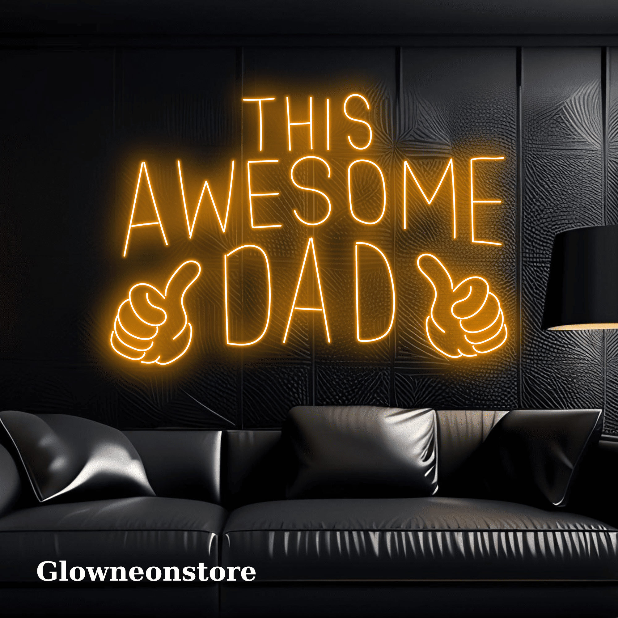 Glowneon This Awesome Dad Neon Sign, Father's Day Led Decor - Walmart.com