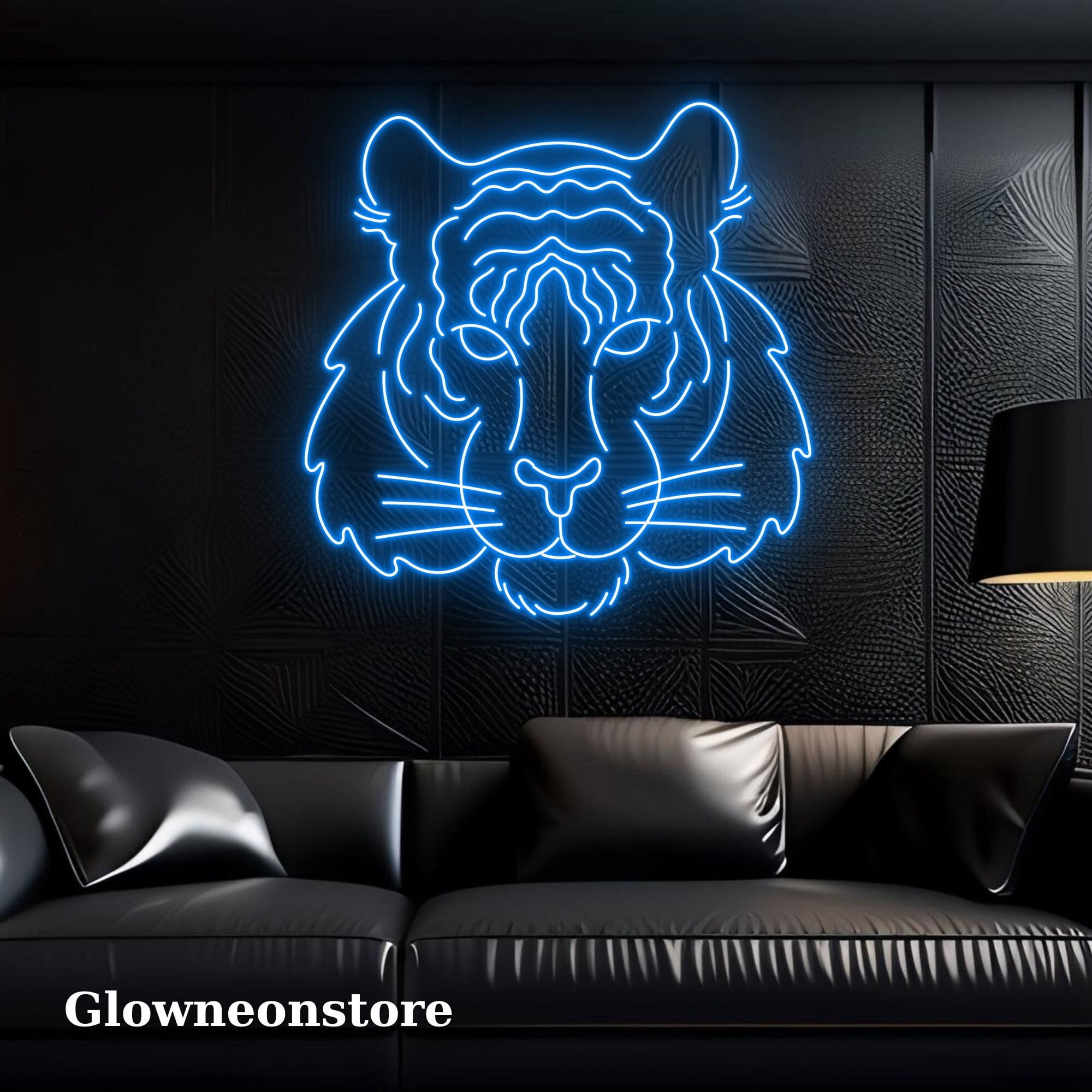 Glowneon Tiger Neon Sign, Tiger Led Light, Handmade Tiger Led Sign ...