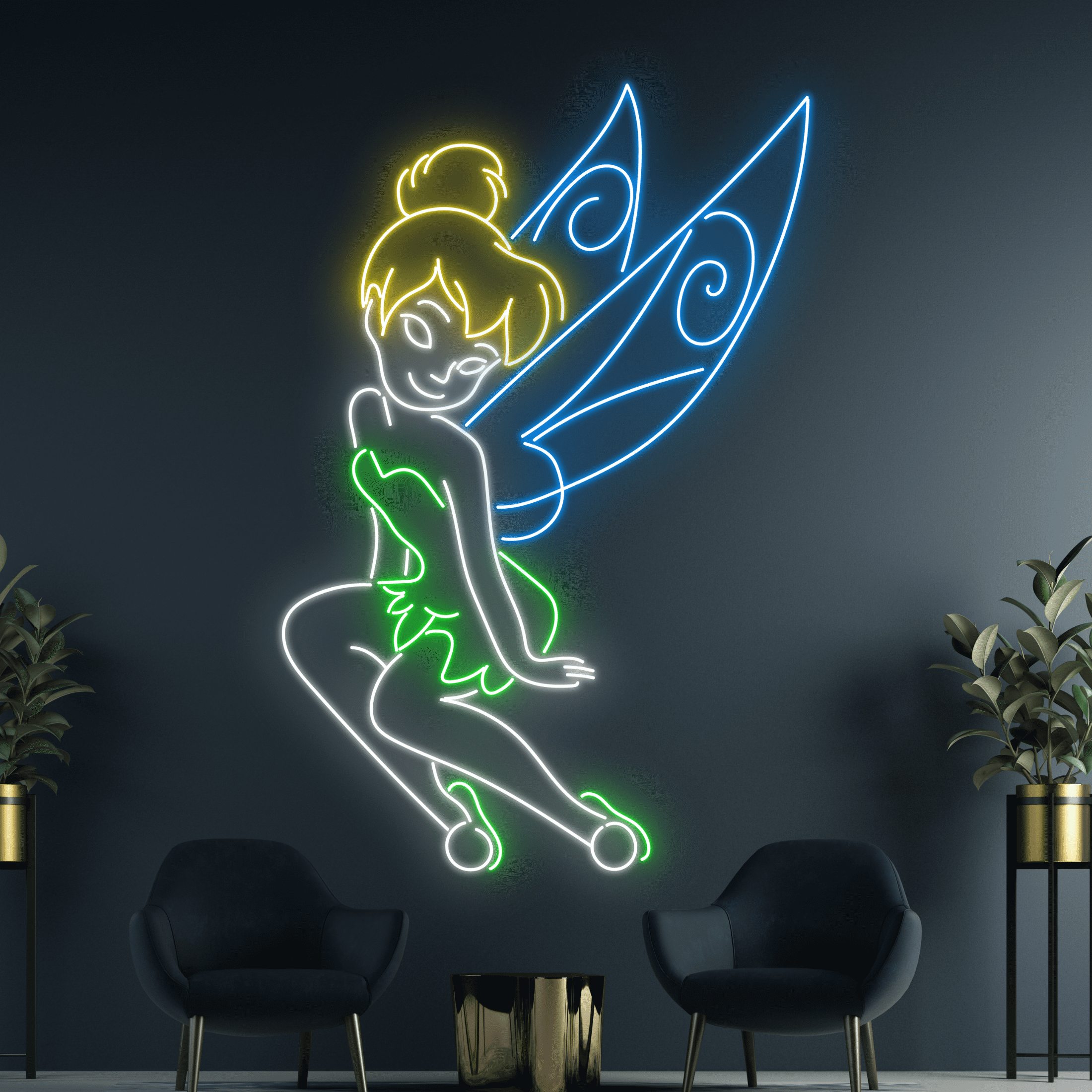Glowneon Tinker Bell Fairies Neon Sign, Long-lasting Art Wall Decor ...