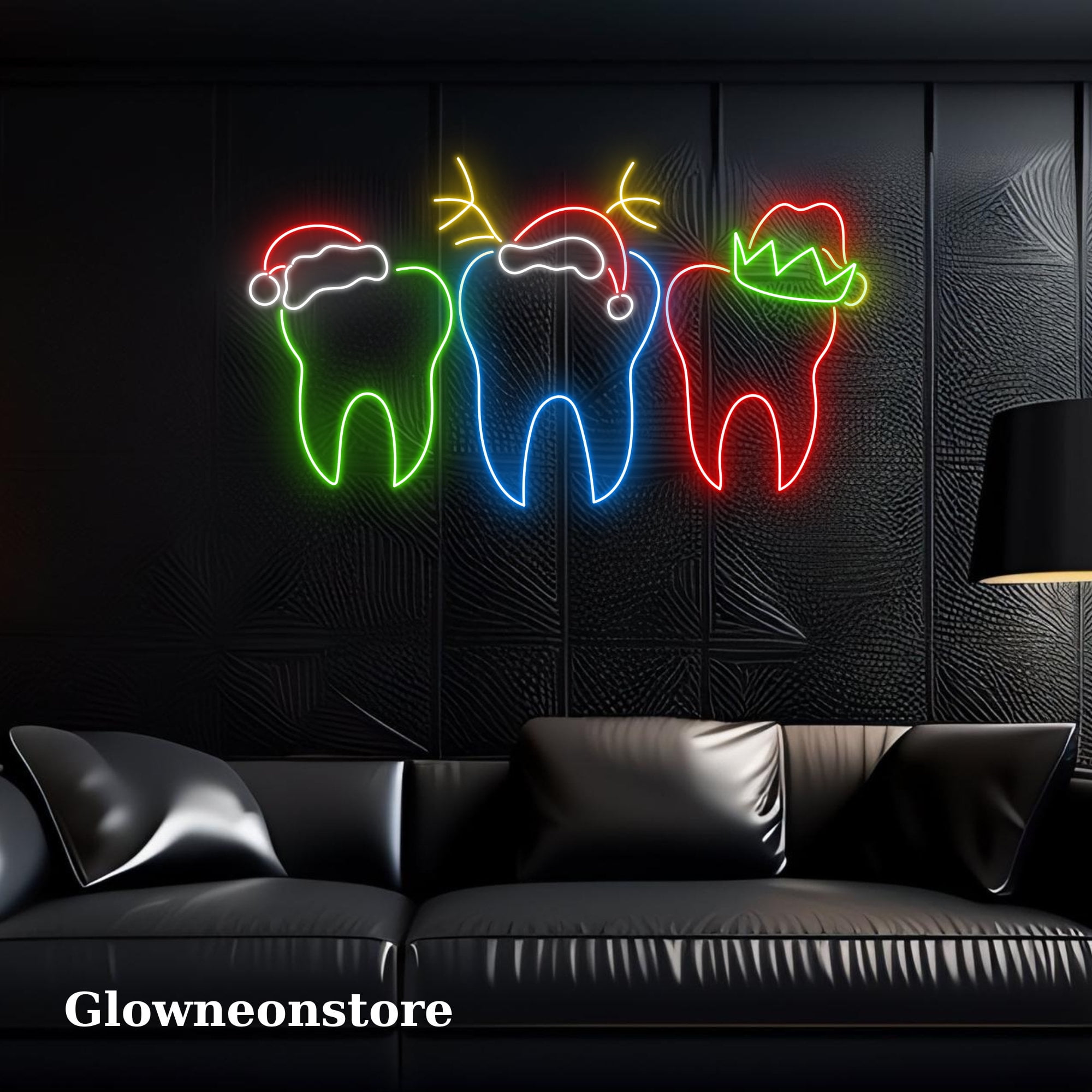 Glowneon Tooth Neon Sign, Tooth Led Light, Handmade Tooth Led Sign ...