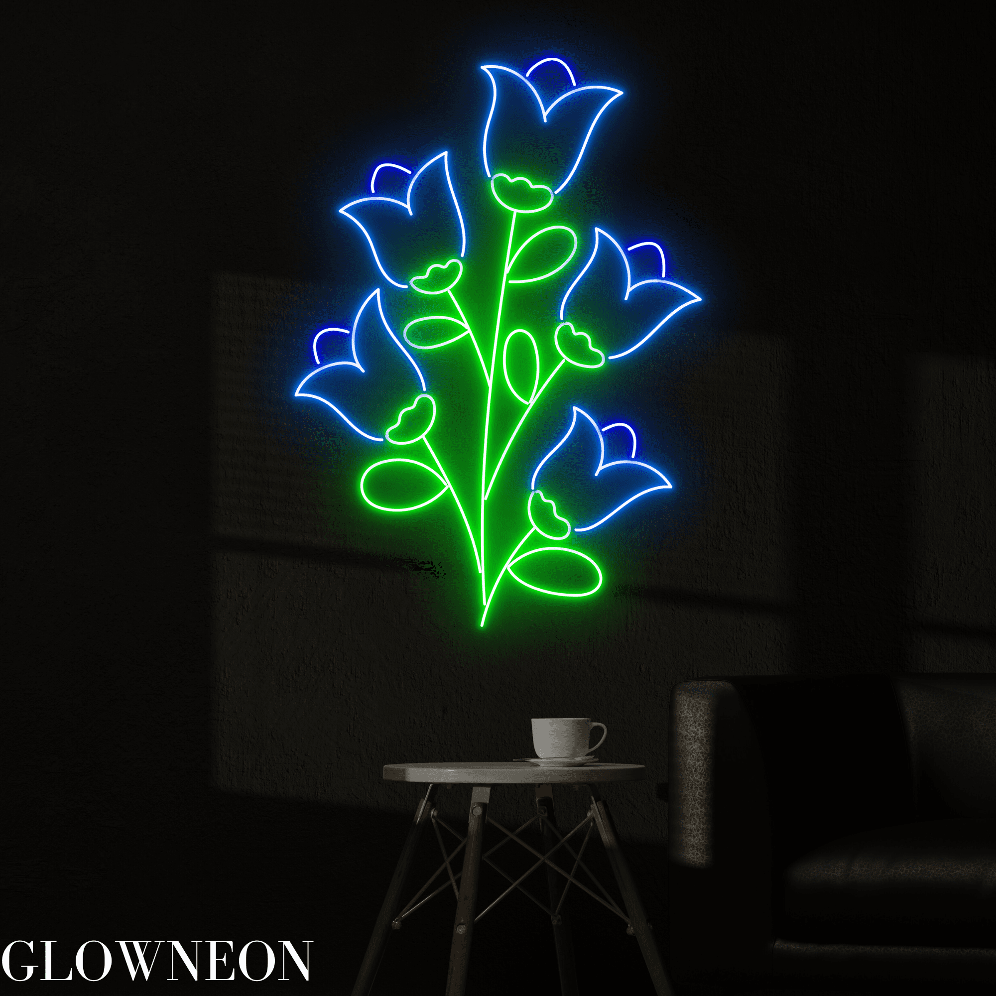 Glowneon Tulip Flower Neon Sign, Tulip Led Sign, Flower Shop Decor ...