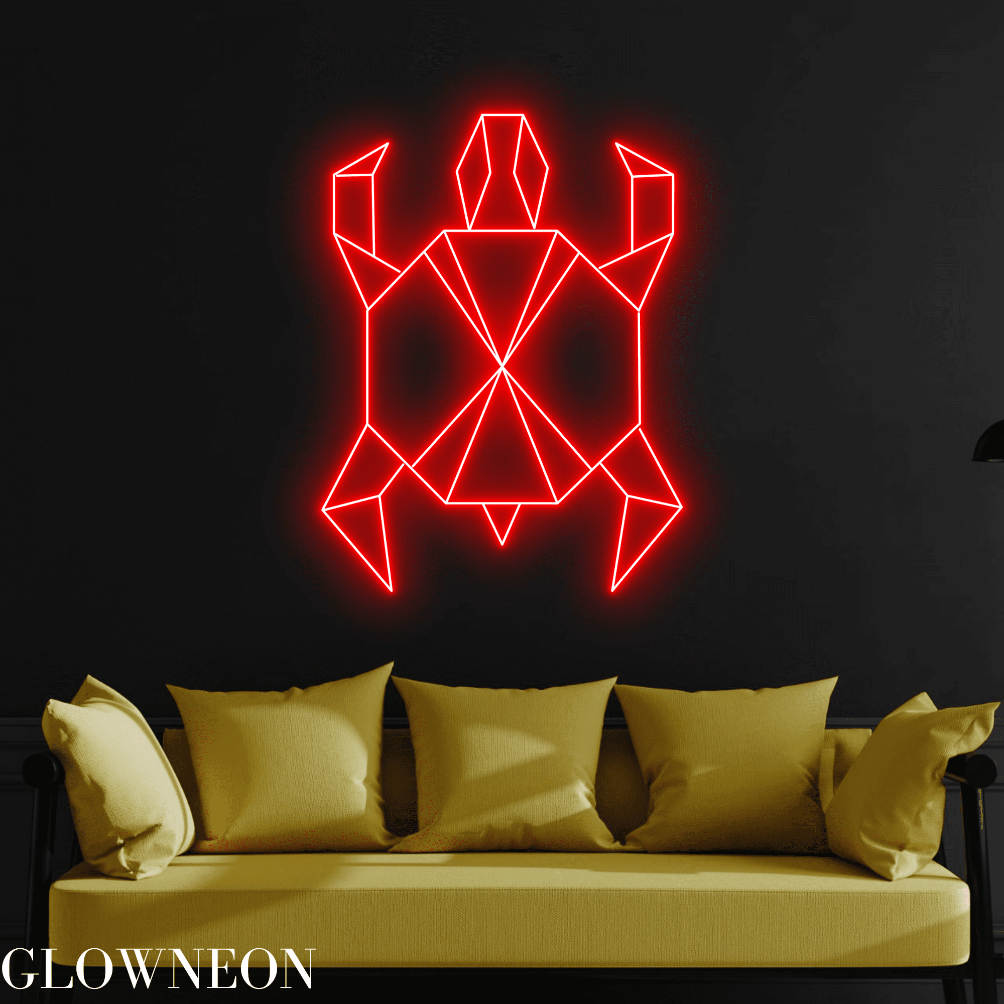 Glowneon Turtle Neon Sign, Turtle Led Sign, Geometric Turtle Decor ...