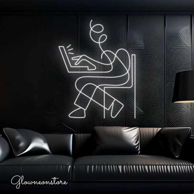 Glowneon Typing Computer Neon Sign, Typing Computer Led Sign, Typing ...