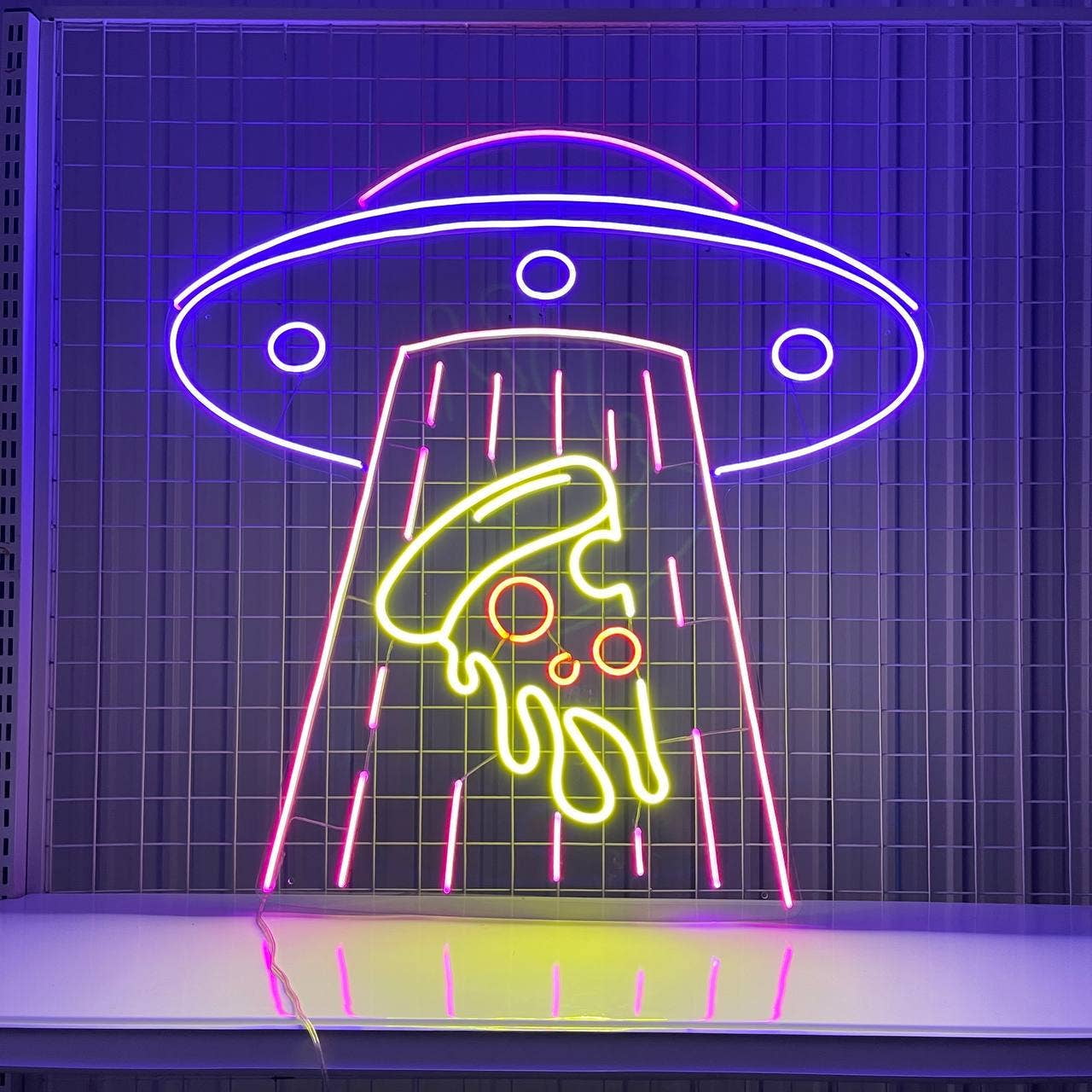 Glowneon UFO Astronaut Weed Neon Signs, Man Cave Wall Art Decor ...