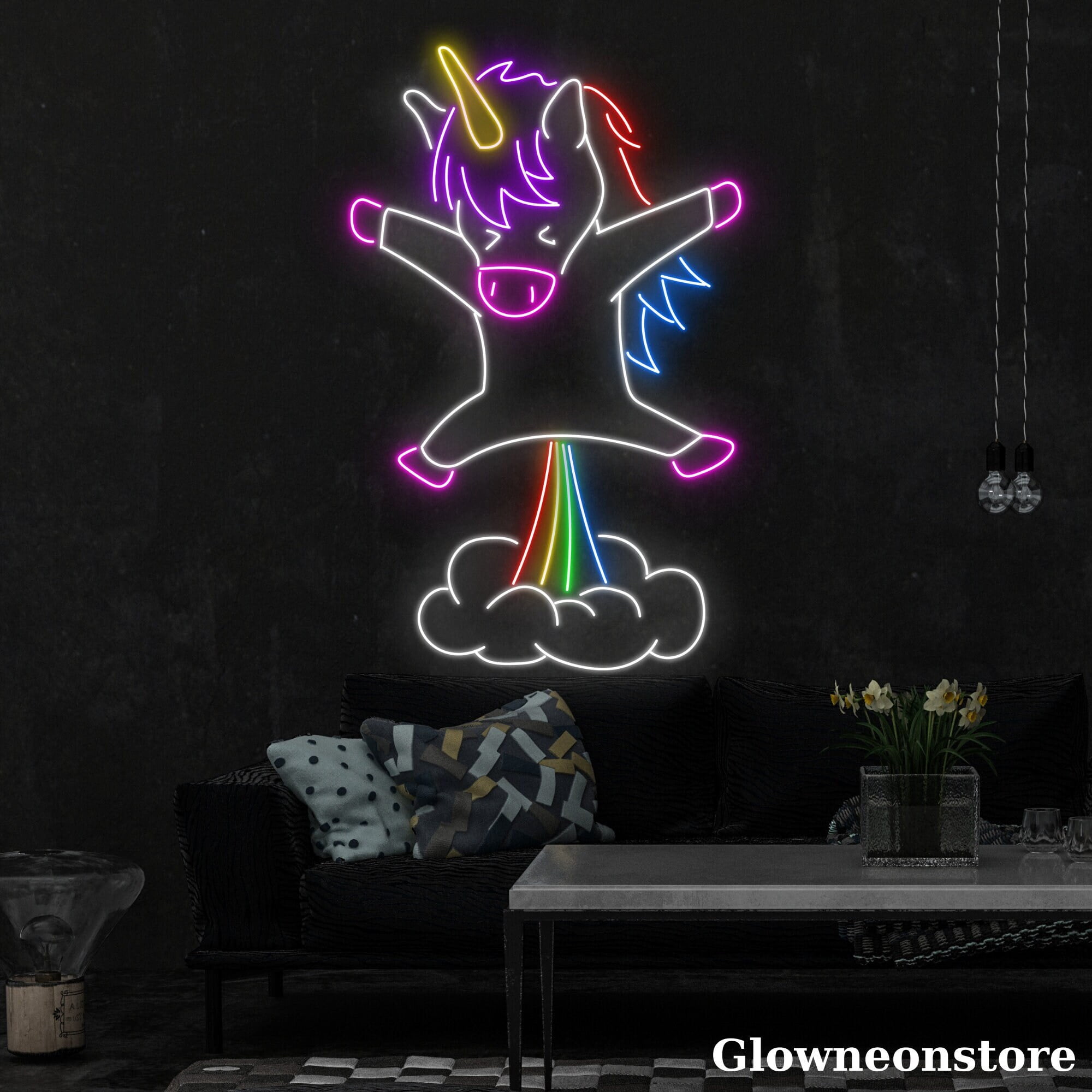Glowneon Unicorn Neon Sign, Unicorn Fly Led Sign, Unicorn Lover Gifts ...