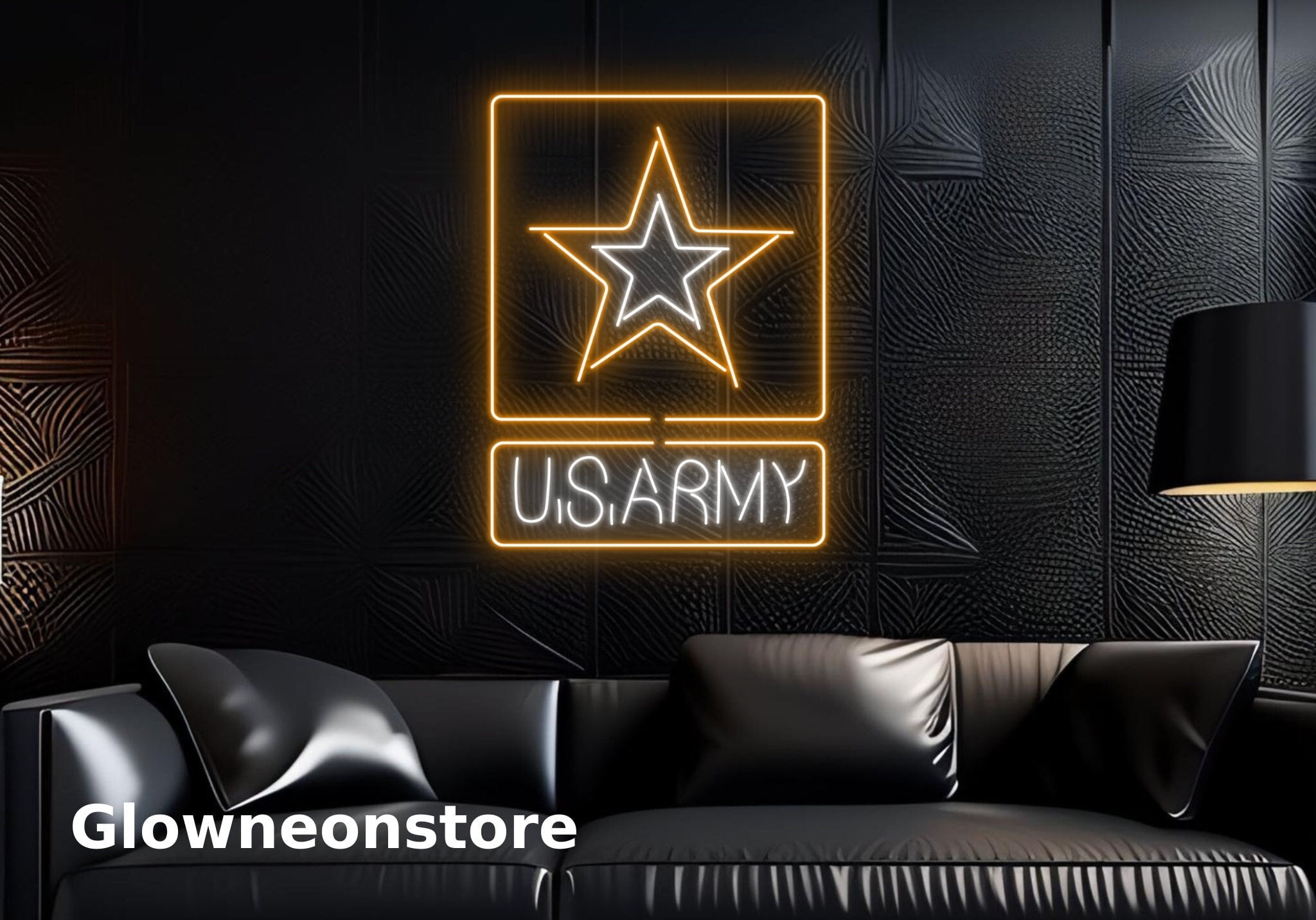 Glowneon Us Army Flag Neon Sign, Us Flag Led Sign, Flag Led Sign, Us ...