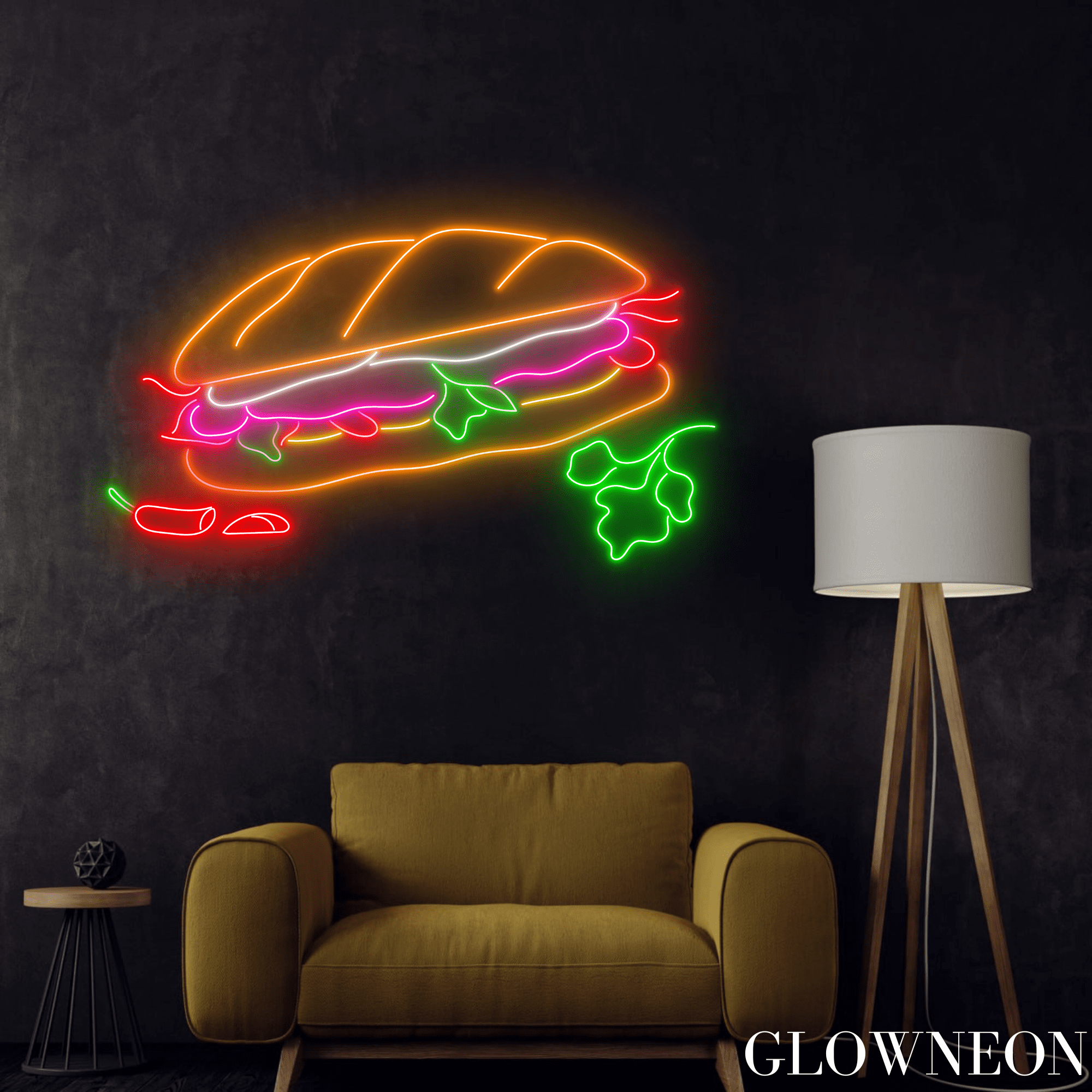 Glowneon Vietnamese Banh Mi Neon Sign, Vietnam Bread Store Led Decor ...