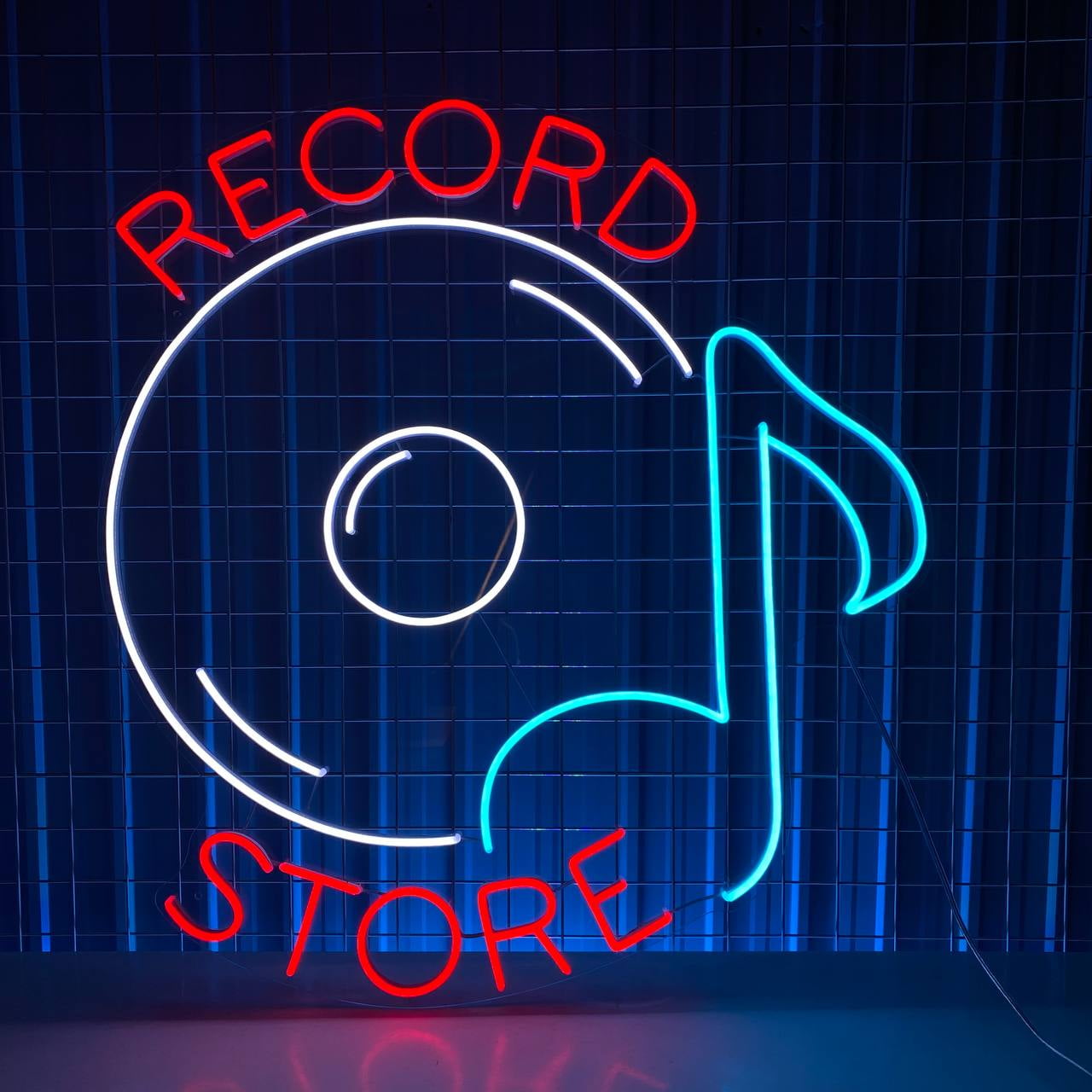 Glowneon Vinyl Disc Music Note Record Store Neon Sign Wall Decor, Vinyl ...