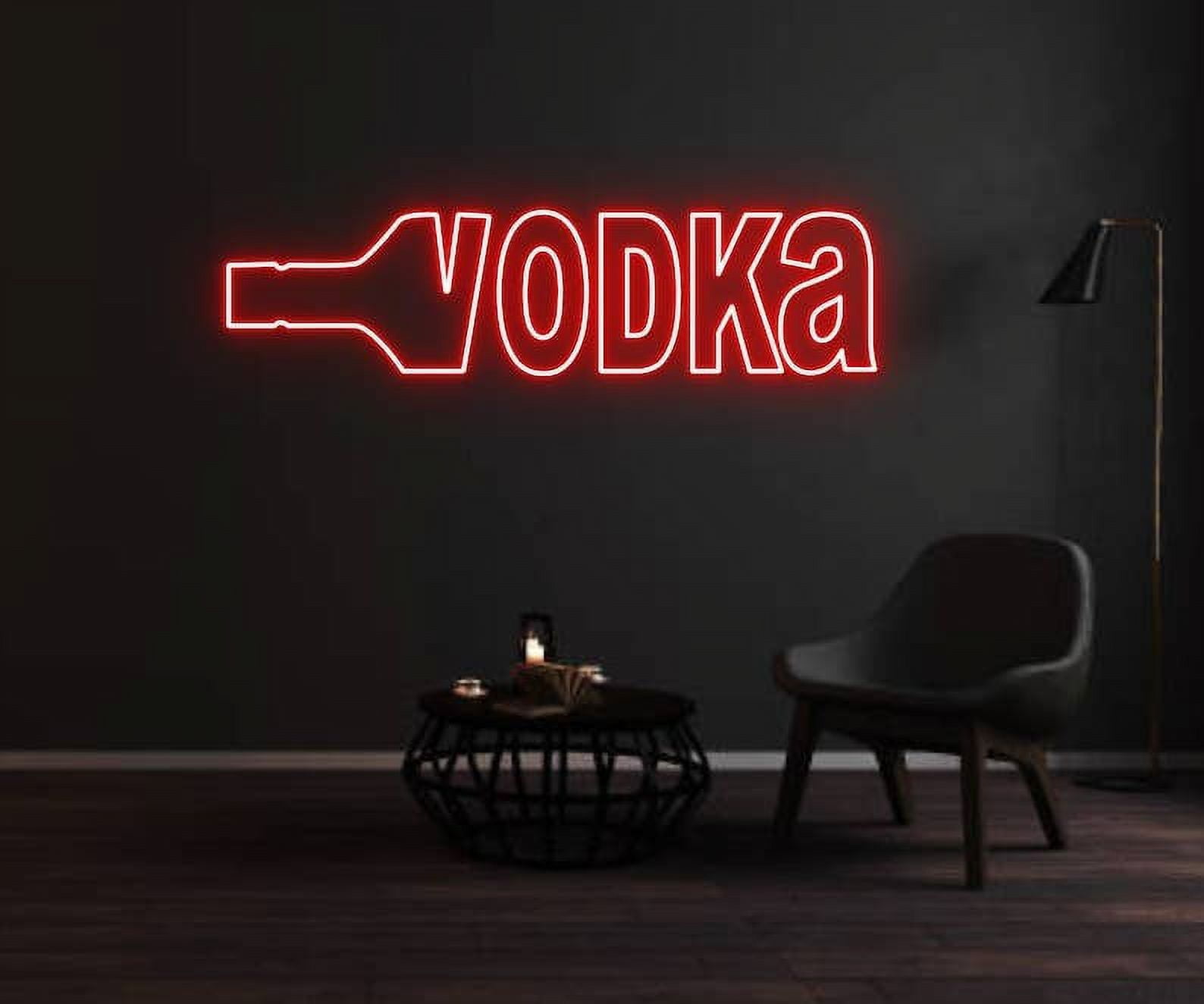 Glowneon Vodka Neon Sign, Vodka Cocktails Bar Wall Led Lights Decor ...