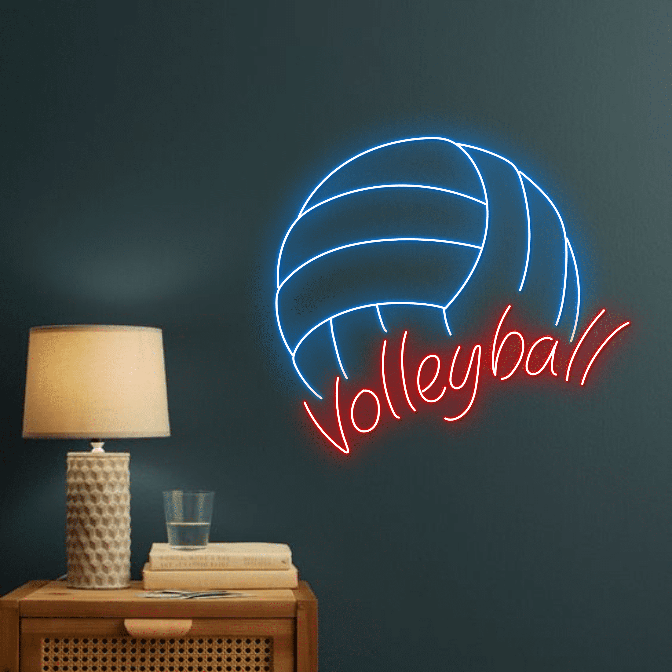 Glowneon Volleyball Neon Sign, Volleyball Club Shop Wall Art Decor ...