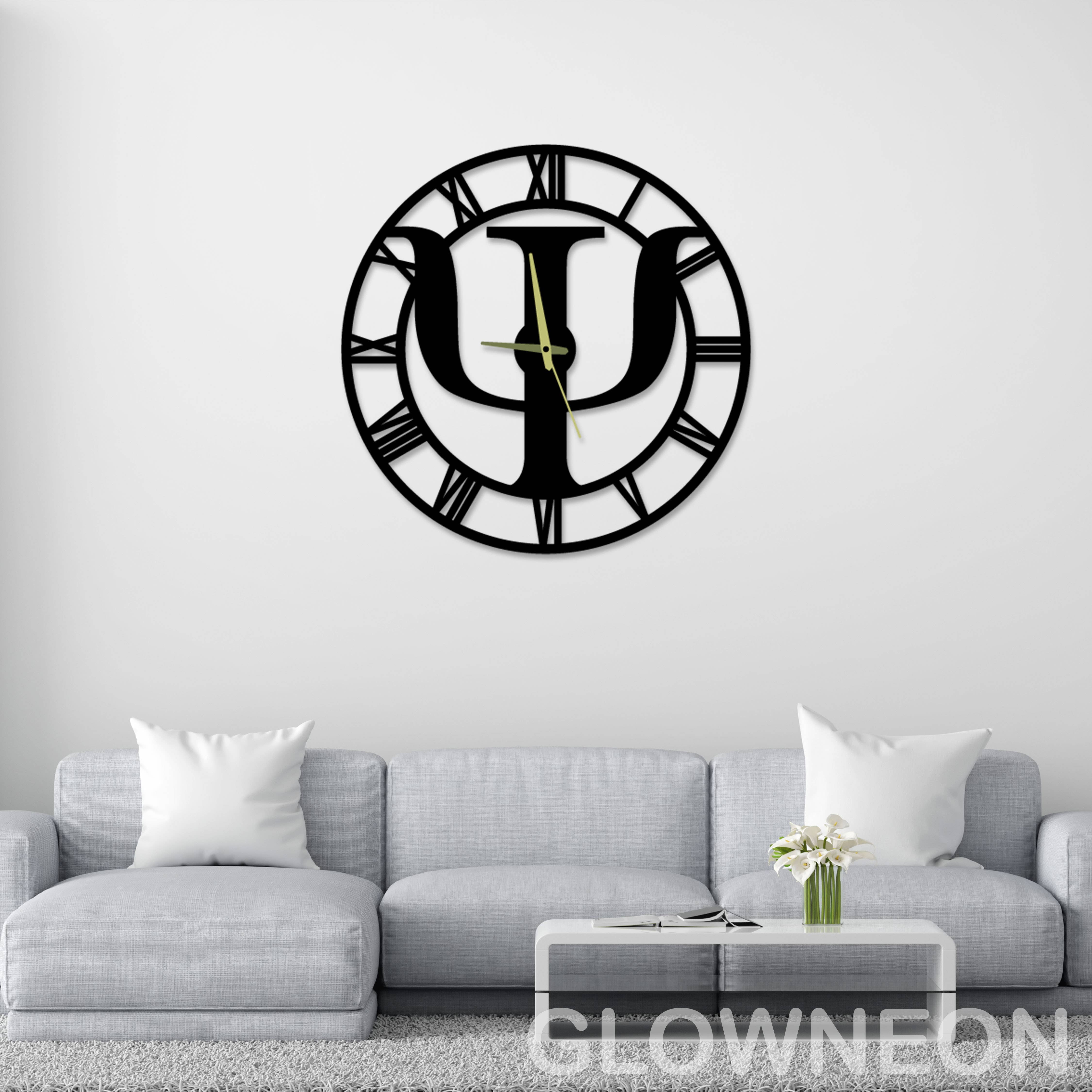 Glowneon Wall Clock Psychologist Metal Sign, Psychology Office Clock ...
