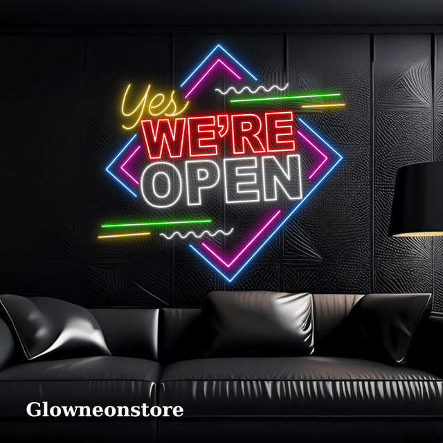Glowneon We Are Open Neon Sign, Welcome Neon Light, Open Led Light ...