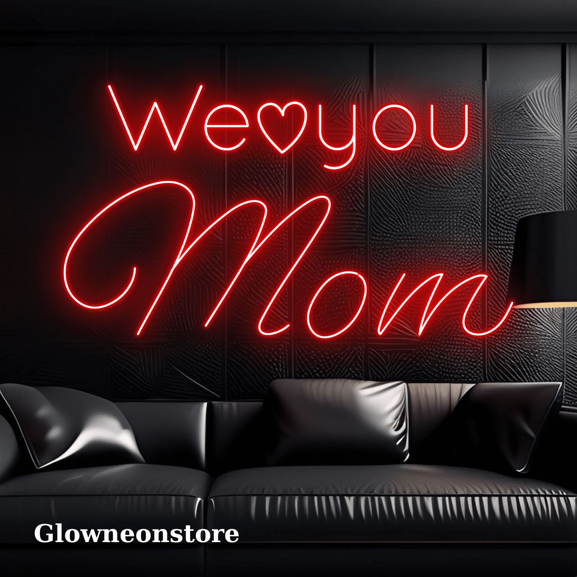 Glowneon We Love You Mom Neon Sign, Happy Mother Day Gift Led Sign ...