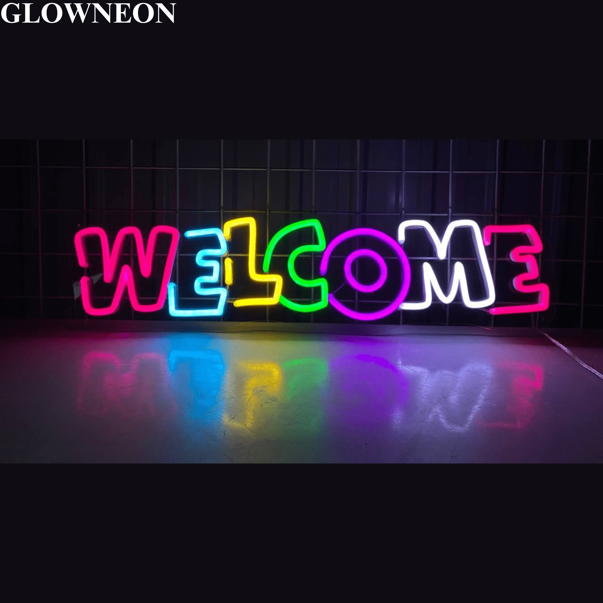 Glowneon Welcome Led Sign For Store Shop Decor, Business Neon Light ...