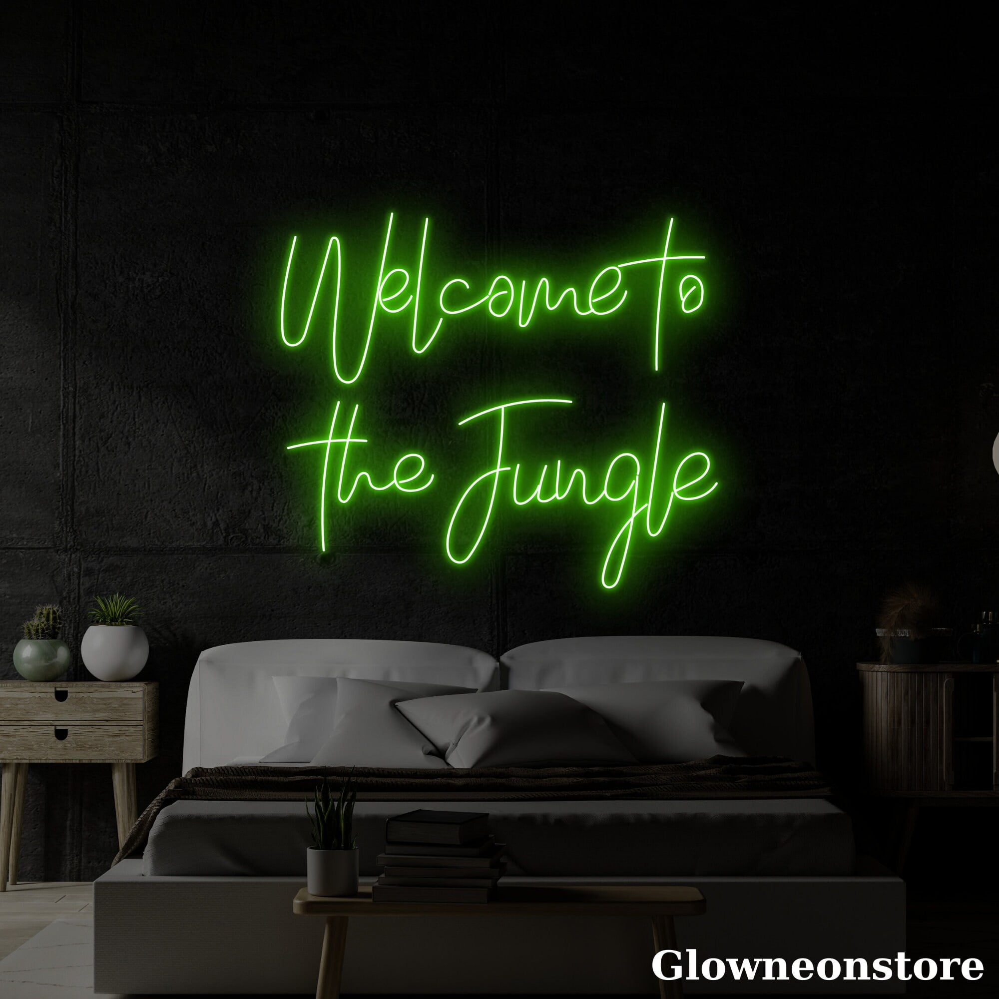 Glowneon Welcome To The Jungle Neon Sign, Welcome To The Jungle Led ...