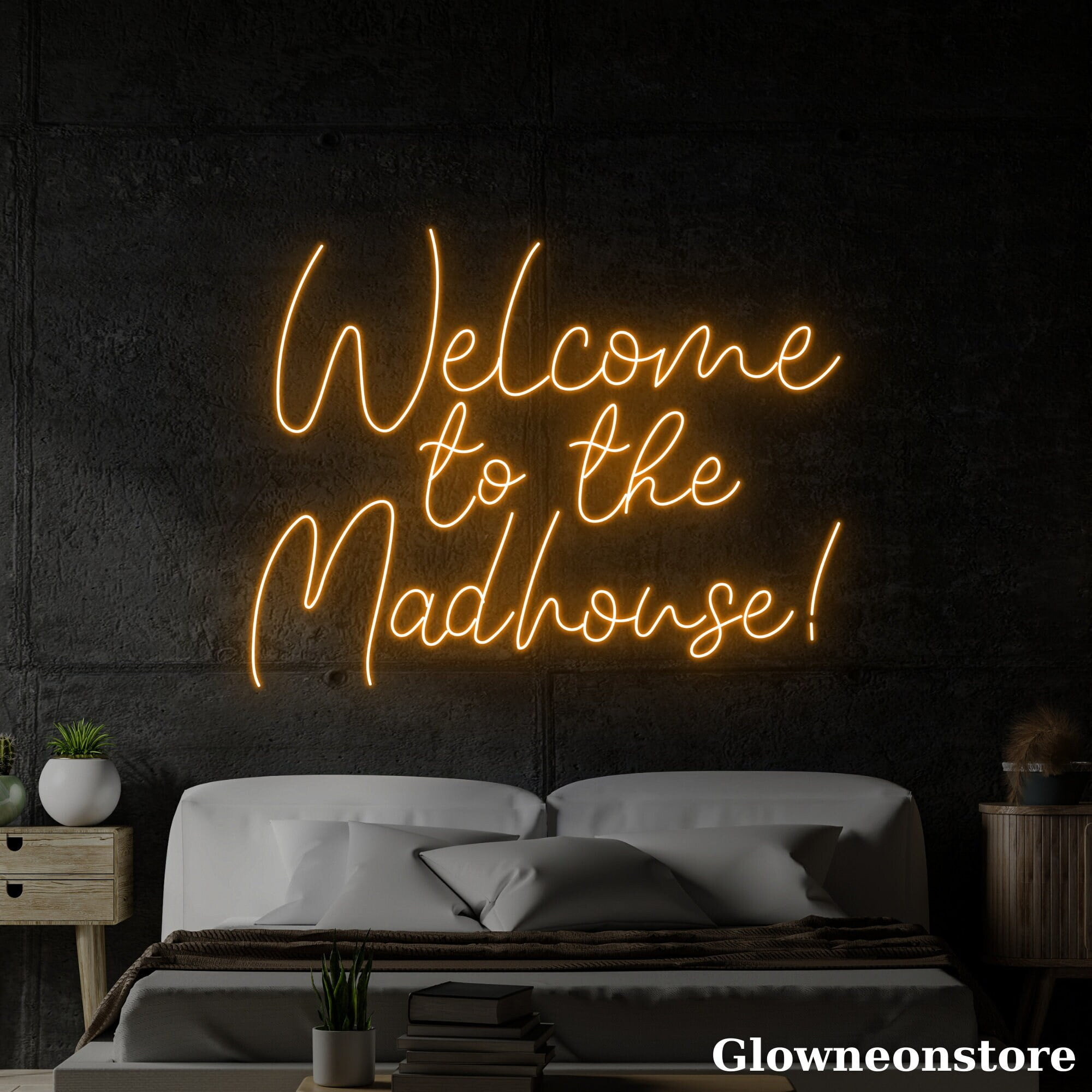 Glowneon Welcome To The Madhouse Neon Sign, Welcome To The Madhouse Led ...