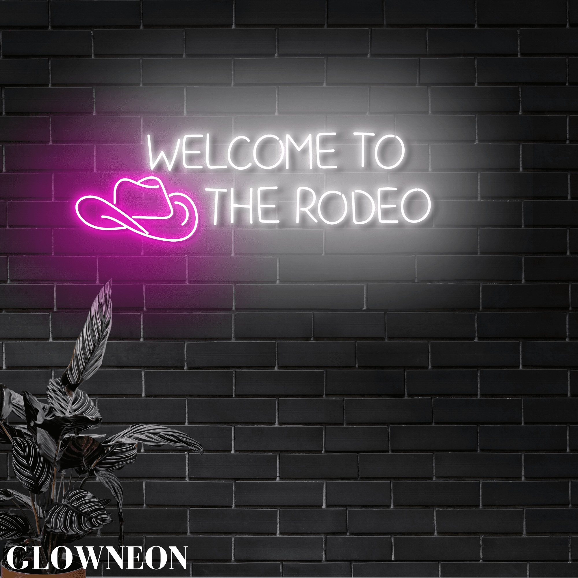 Glowneon Welcome To The Rodeo Led Wall Decor, Western Cowboy Bar Sign ...