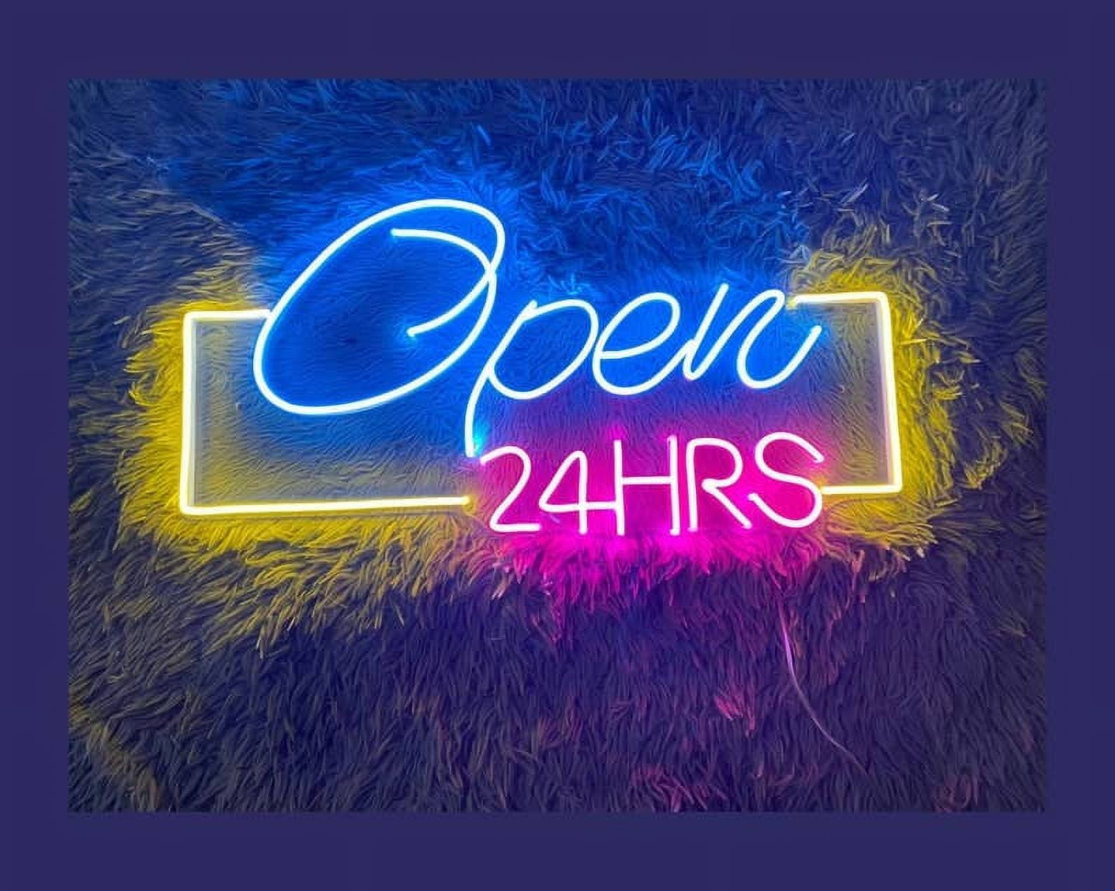 Glowneon Welcome sign, Open 24 hours neon sign for bar pub Wall Decor ...