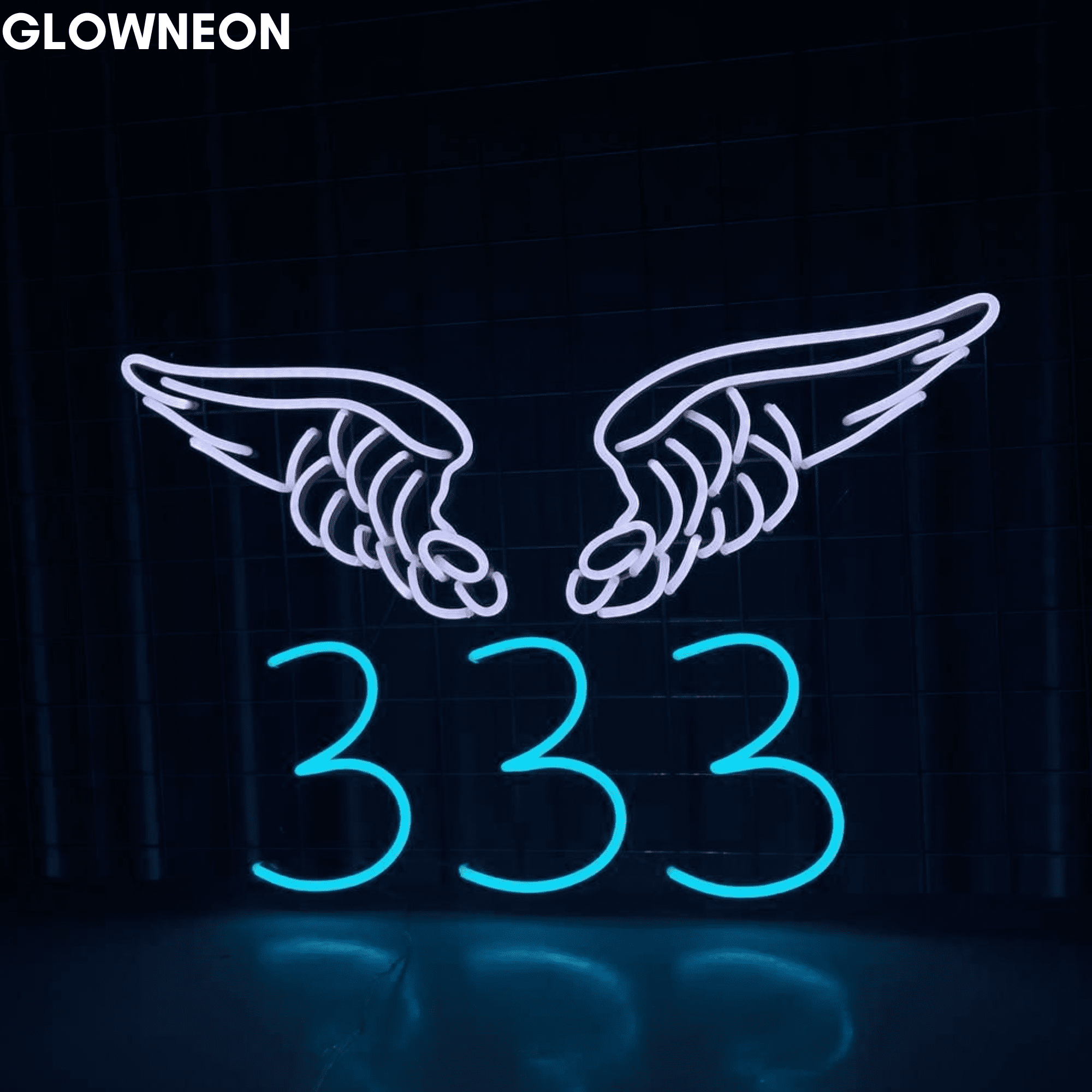 Glowneon Wings 333 Neon Sign, Angel Wings 333 Led Sign, Bedroom Decor ...