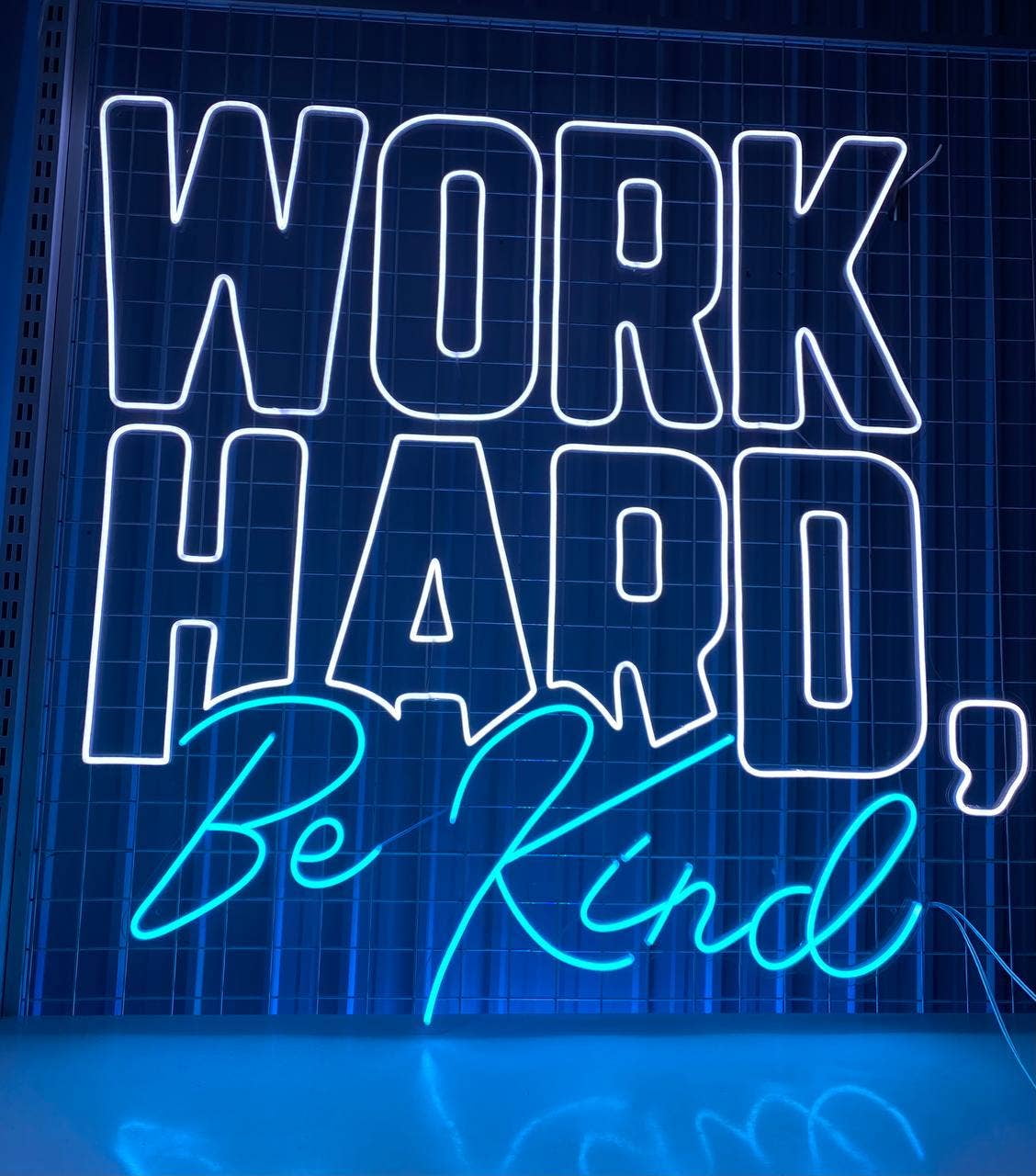 Glowneon Work Hard Be Kind Neon Sign, Motivational Quote Wall Decor ...
