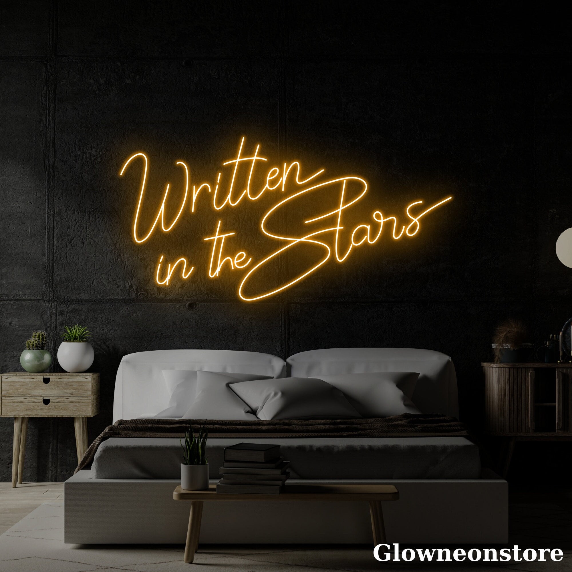 Glowneon Written In The Stars Neon Sign, Written In The Stars Led Sign ...