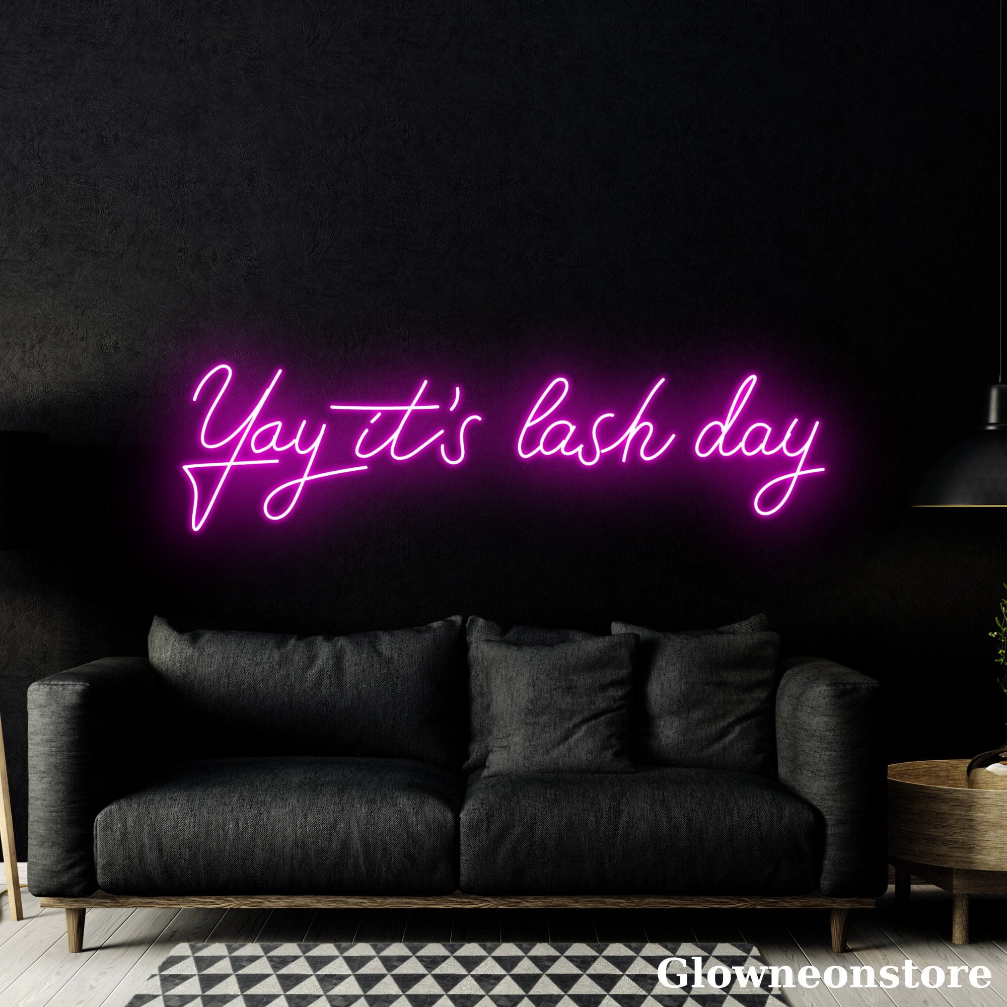 Glowneon Yay It’s Lash Day Neon Sign, Lash Led Sign, Beauty Salon Wall ...