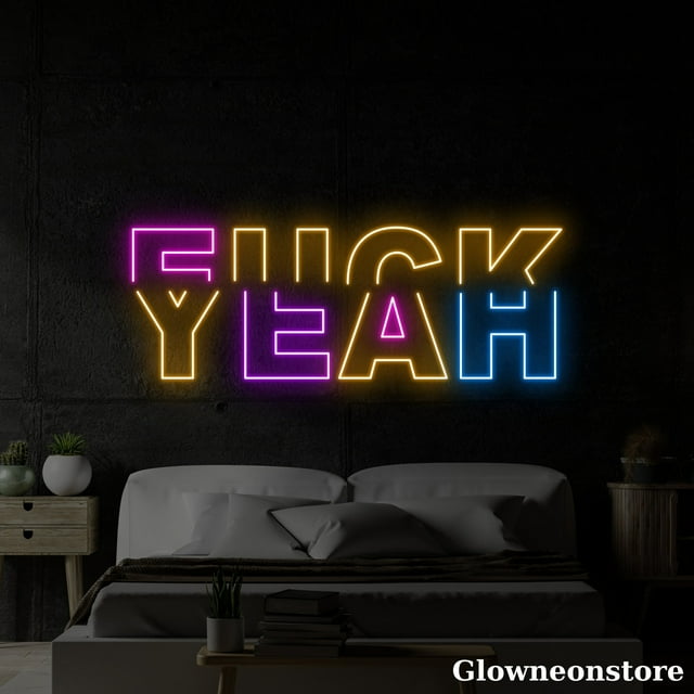 Glowneon Yeah Neon Sign, Yeah Led Sign, Custom Quotes Led Light Wall ...